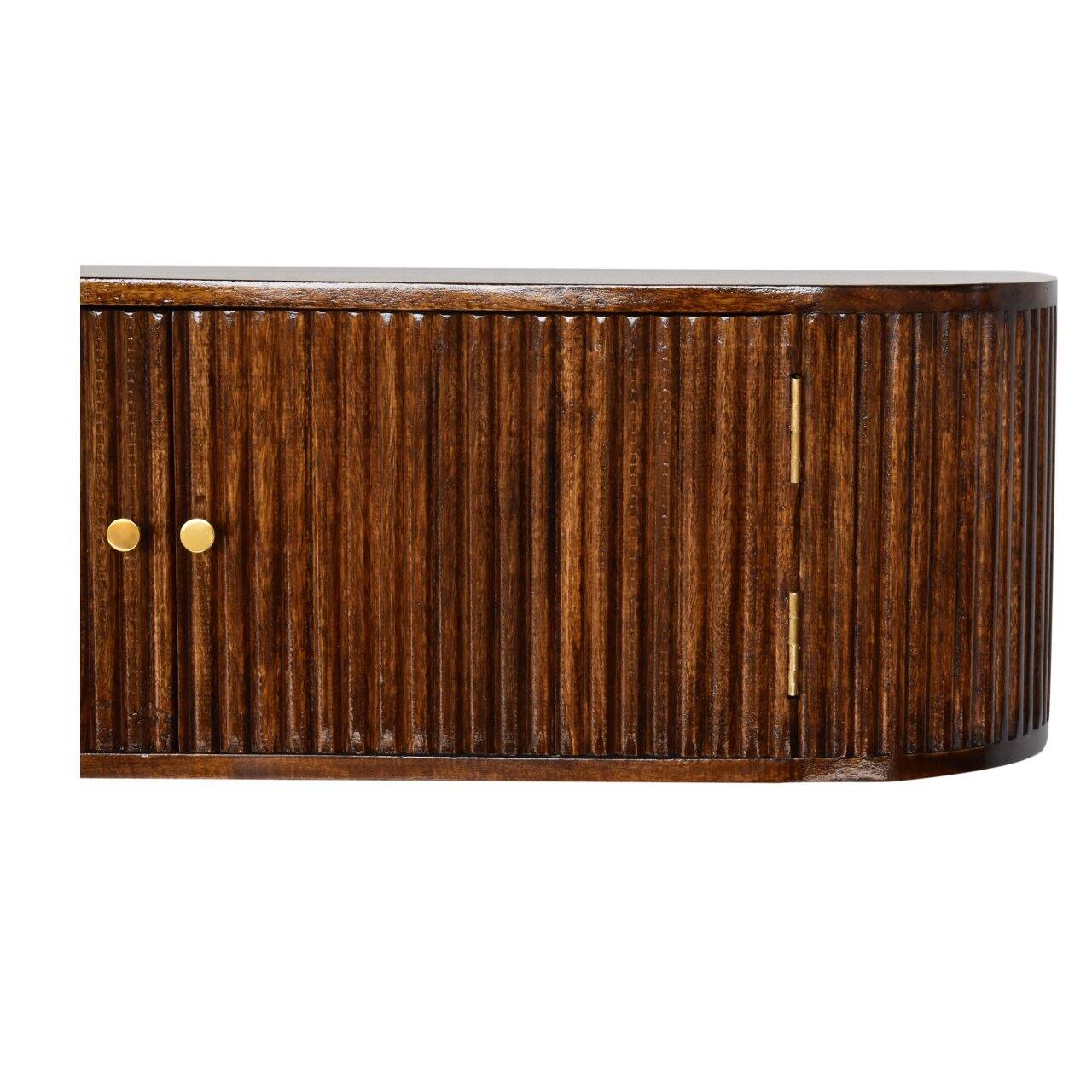 Artisan Furniture Solid Wood Chunky Chestnut Wall Mounted Console, 2 ...