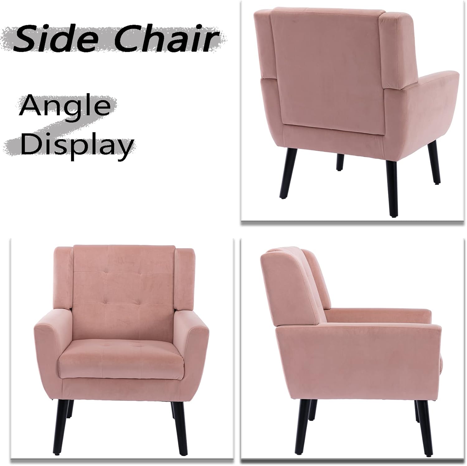 Trinkets Crazed Modern Soft Velvet Material Ergonomics Accent Chair ...