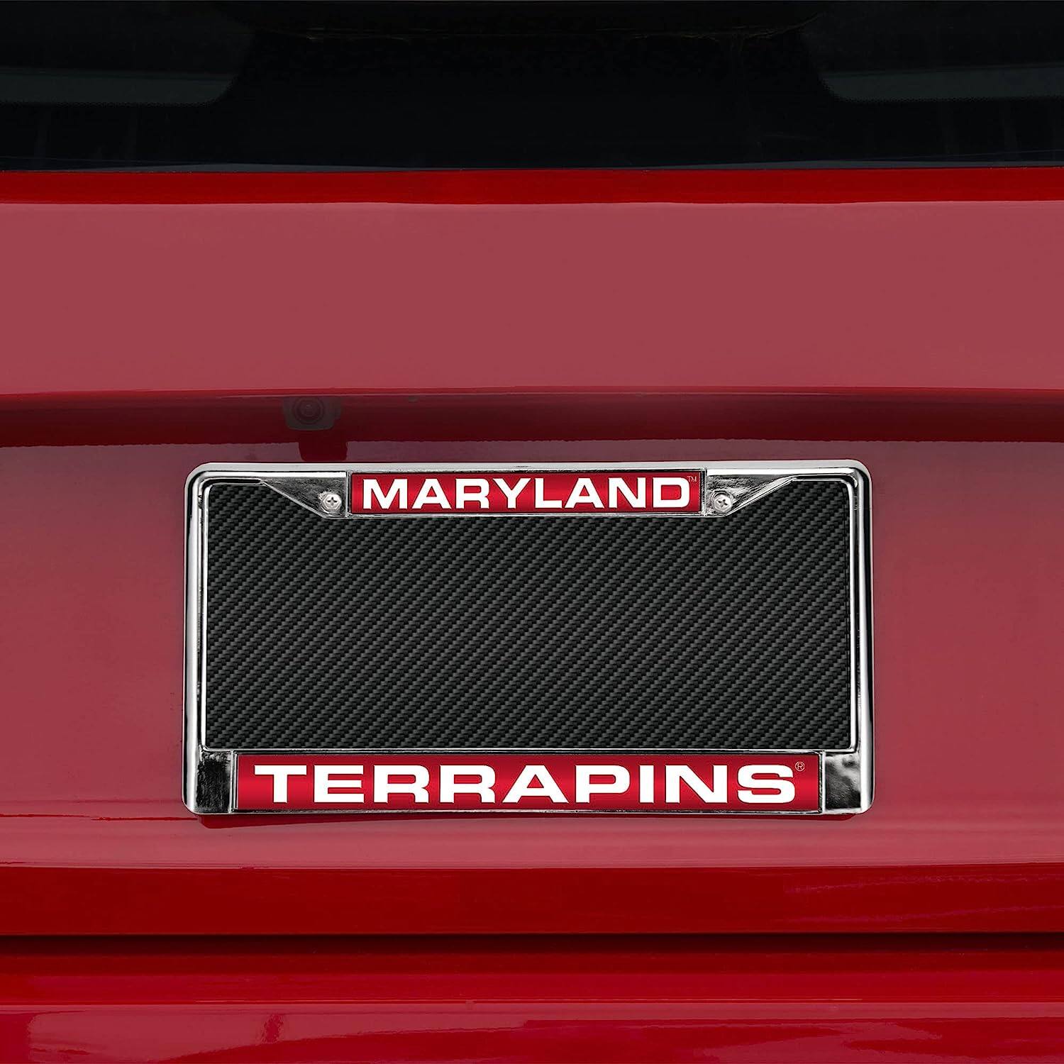 Rico Industries Maryland Terrapins Chrome Metal License Plate Frame ...