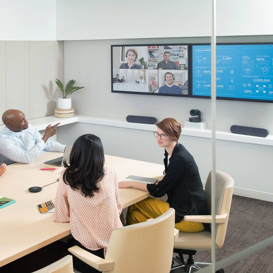 Logitech Rally Ultra HD PTZ Camera for Meeting Rooms 3840 x 2160 Video ...