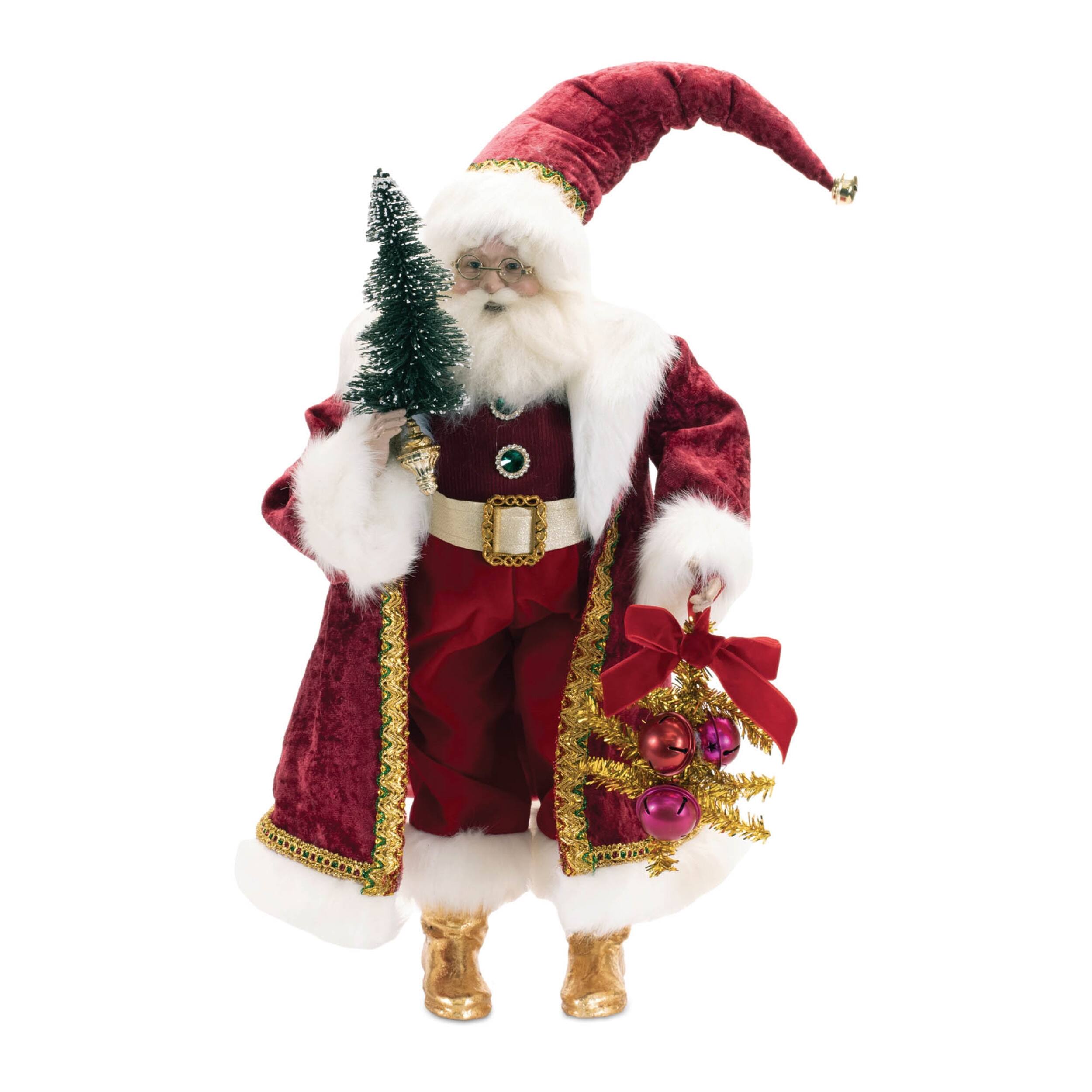 BreeBe Holiday Santa with Pine Tree Character 25"H Red, White 95809DS ...