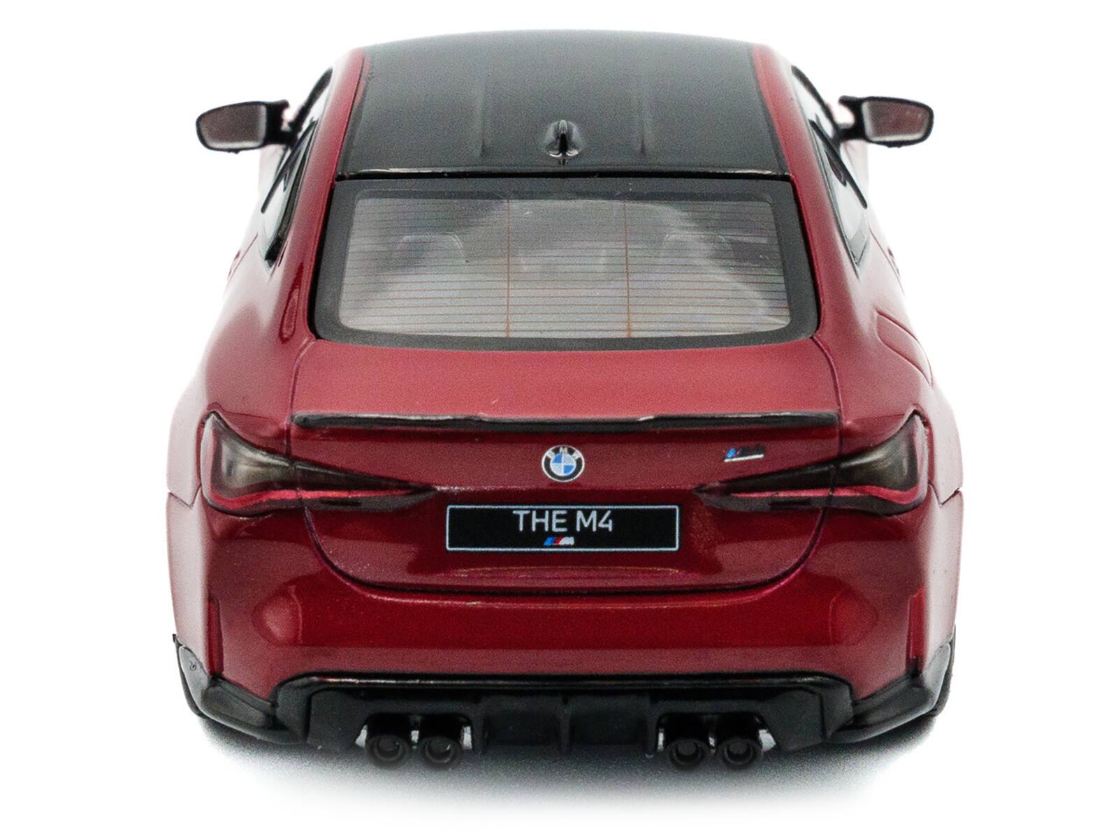 2023 BMW M4 Competition (G82) Imola Top 1/43 Diecast Model Car by Solido Red with Black S4316001 ...