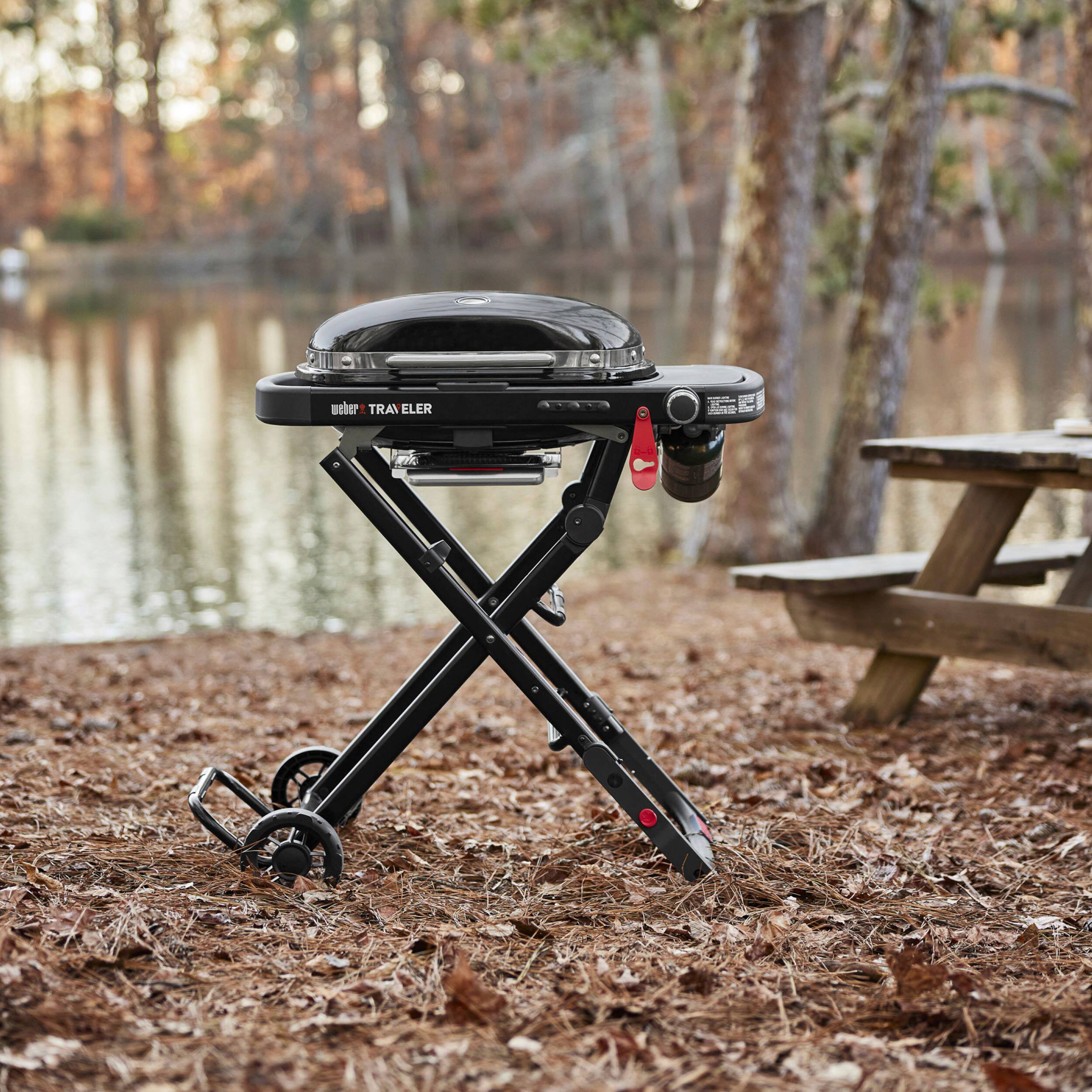 Weber Traveler Portable Gas Grill Black 1500460 - Open Box - Best Buy