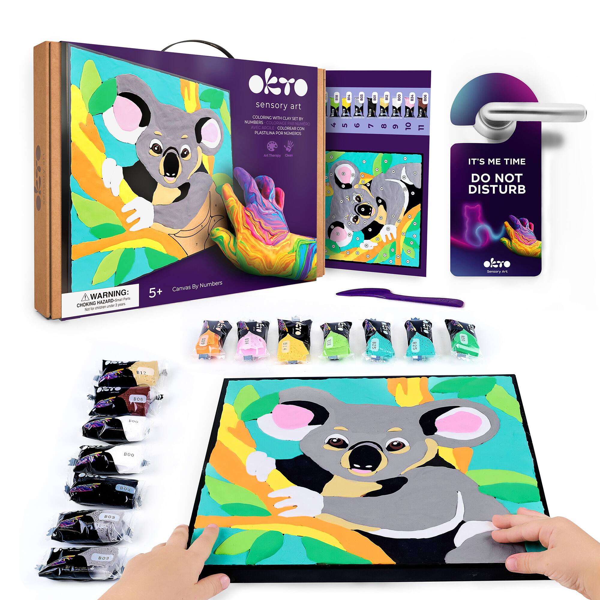 OKTO Clay by Numbers Kit Koala, 11.4" x 11.4" 20028 - Best Buy