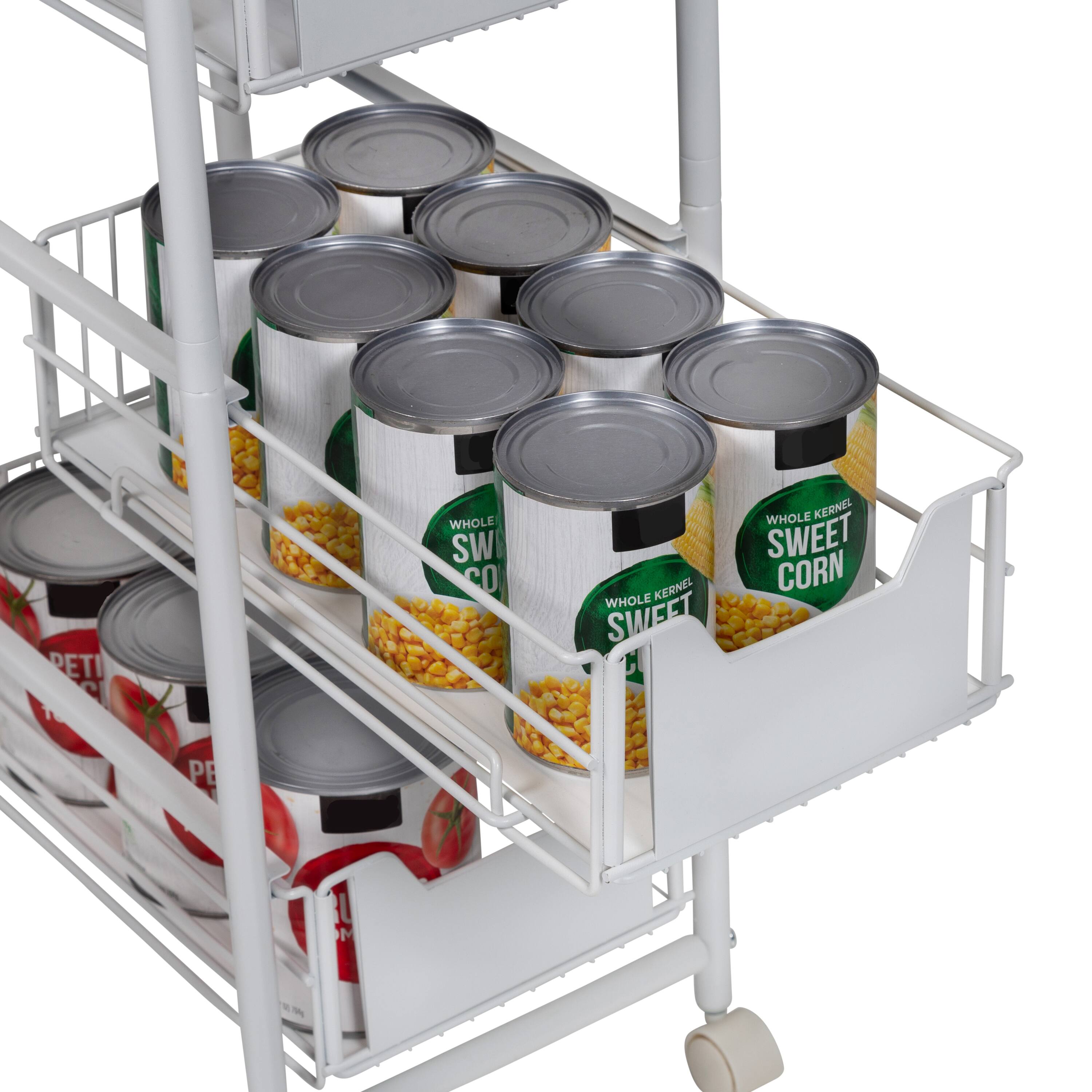 Customer Reviews: Honey-Can-Do 4-Tier Slim Rolling Cart with Drawers ...