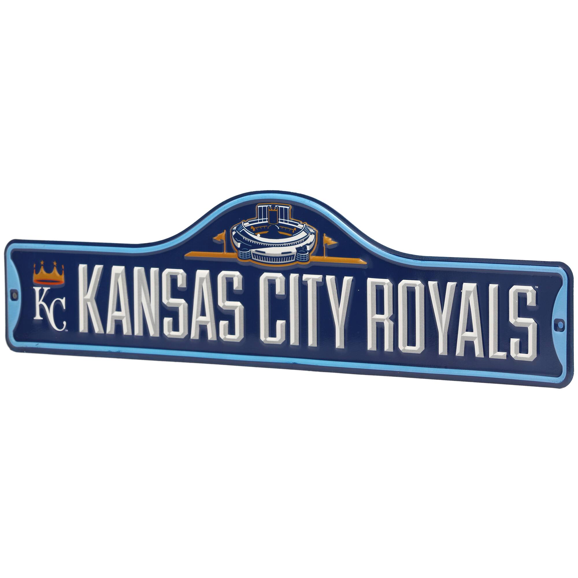 Open Road Brands Kansas City Royals 5'' x 20'' Metal Street Sign ...