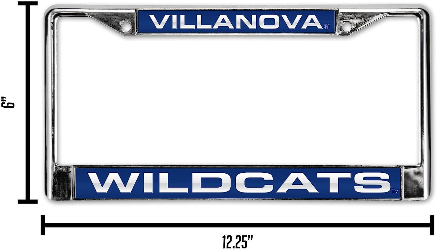 Rico Industries Villanova Wildcats Chrome Metal Laser Cut License Plate ...