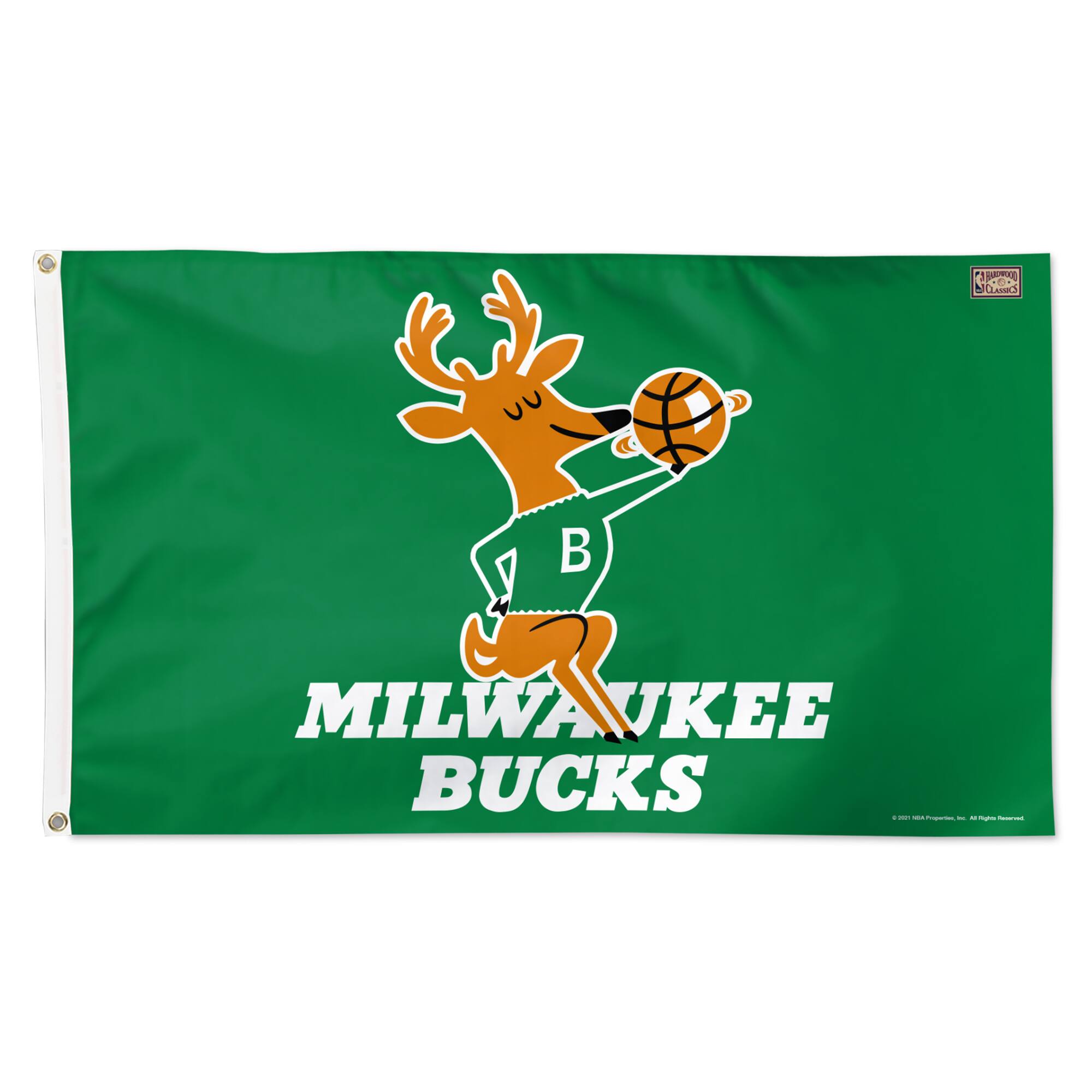 WinCraft Milwaukee Bucks 3' x 5' Single Sided Heritage Deluxe Flag ...