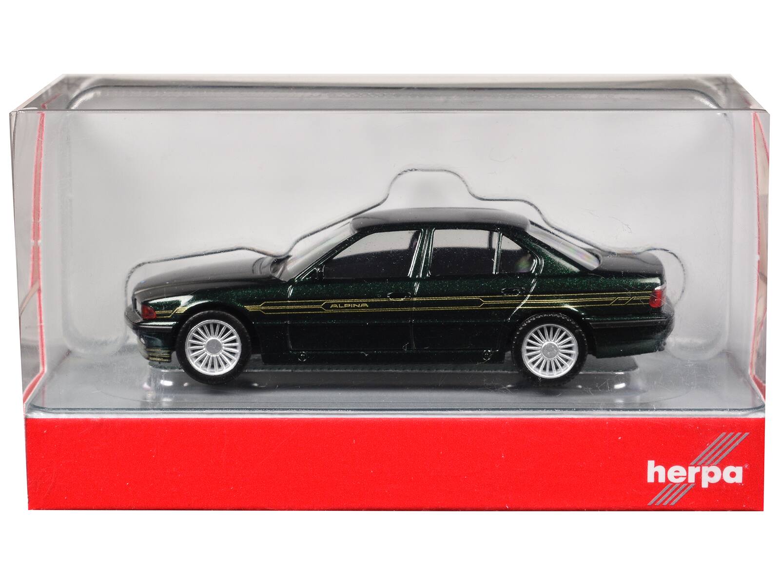 BMW Alpina B12 1/87 (HO) Plastic Model Car by Herpa Green Metallic ...