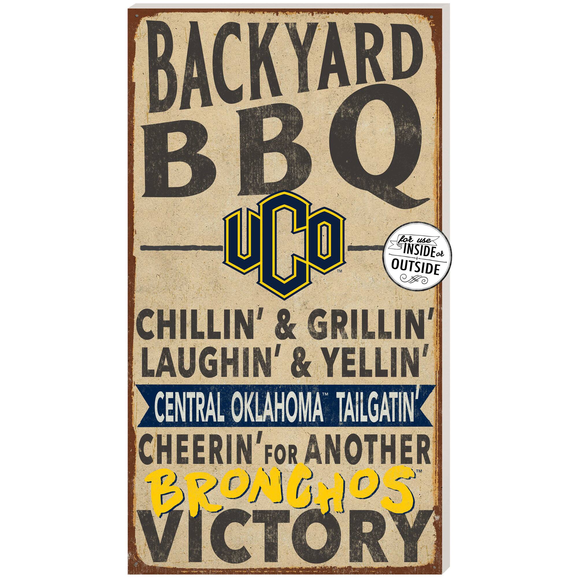 Jardine Central Oklahoma Bronchos 11" x 20" Indoor/Outdoor BBQ Sign ...
