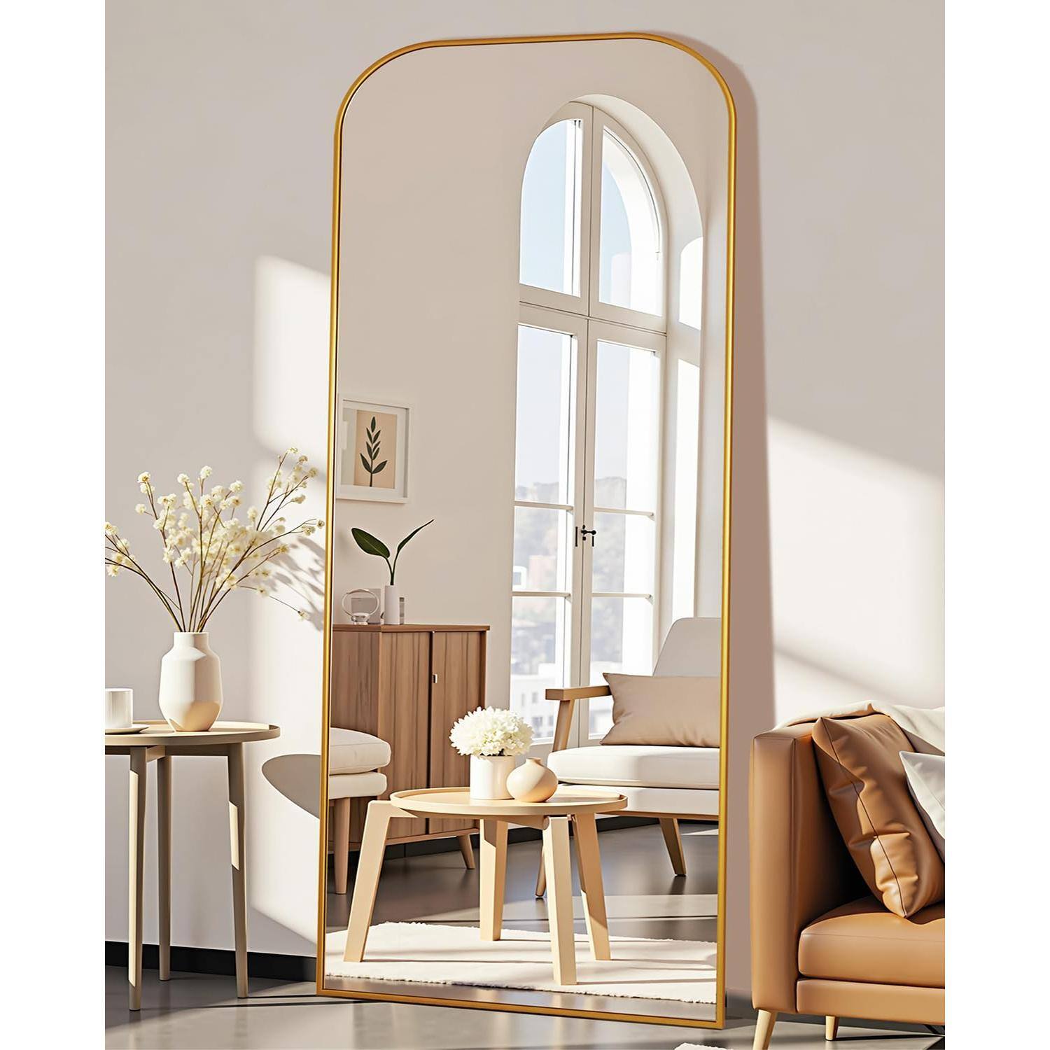 Comfort Essence Full Length Mirror 59"x22" Floor Freestanding Arched ...
