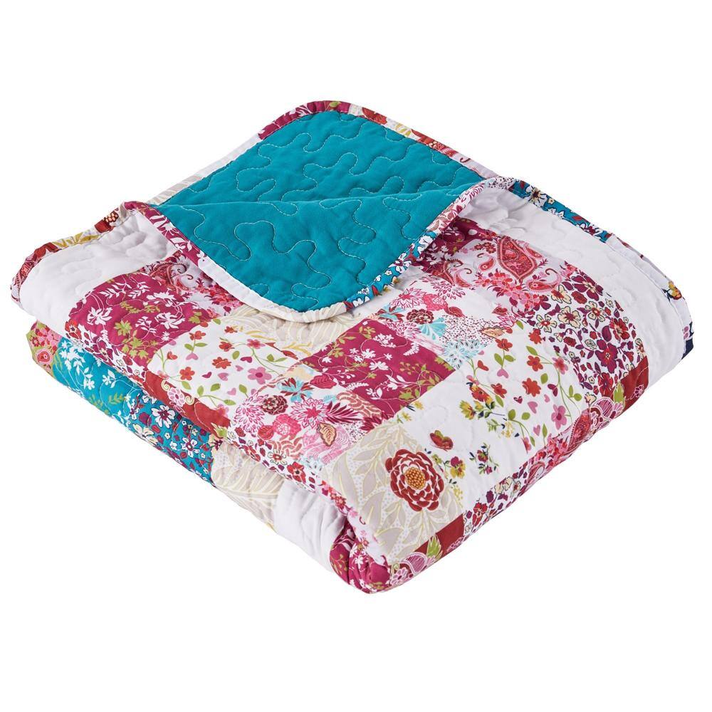Greenland Home Fashions Harmony Quilted Throw Blanket 50x60" Teal GL ...
