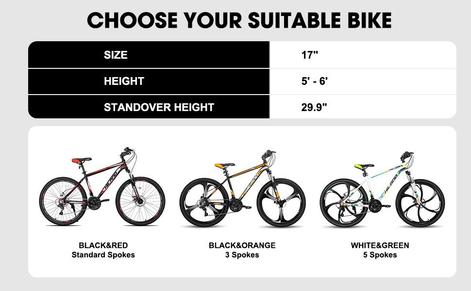 HILAND H200 26" Mountain Bike for Men Women 6 Spokes Wheel Orange H200 - Best Buy