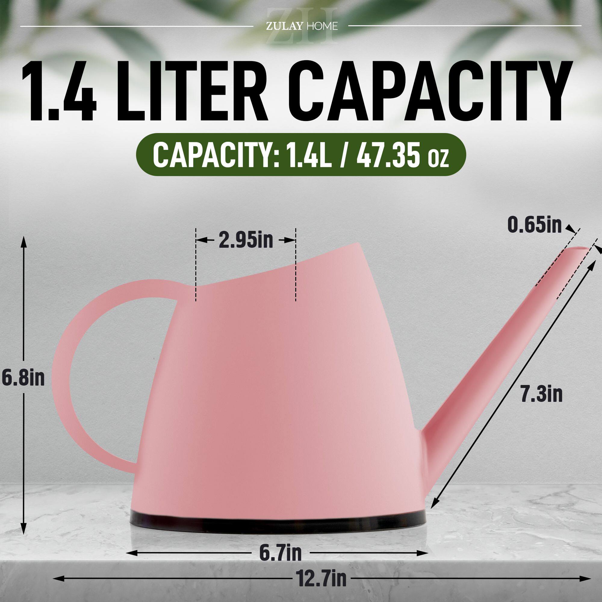 Zulay Kitchen Watering Can with Long Slim Spout for Indoor Plants Pink ...