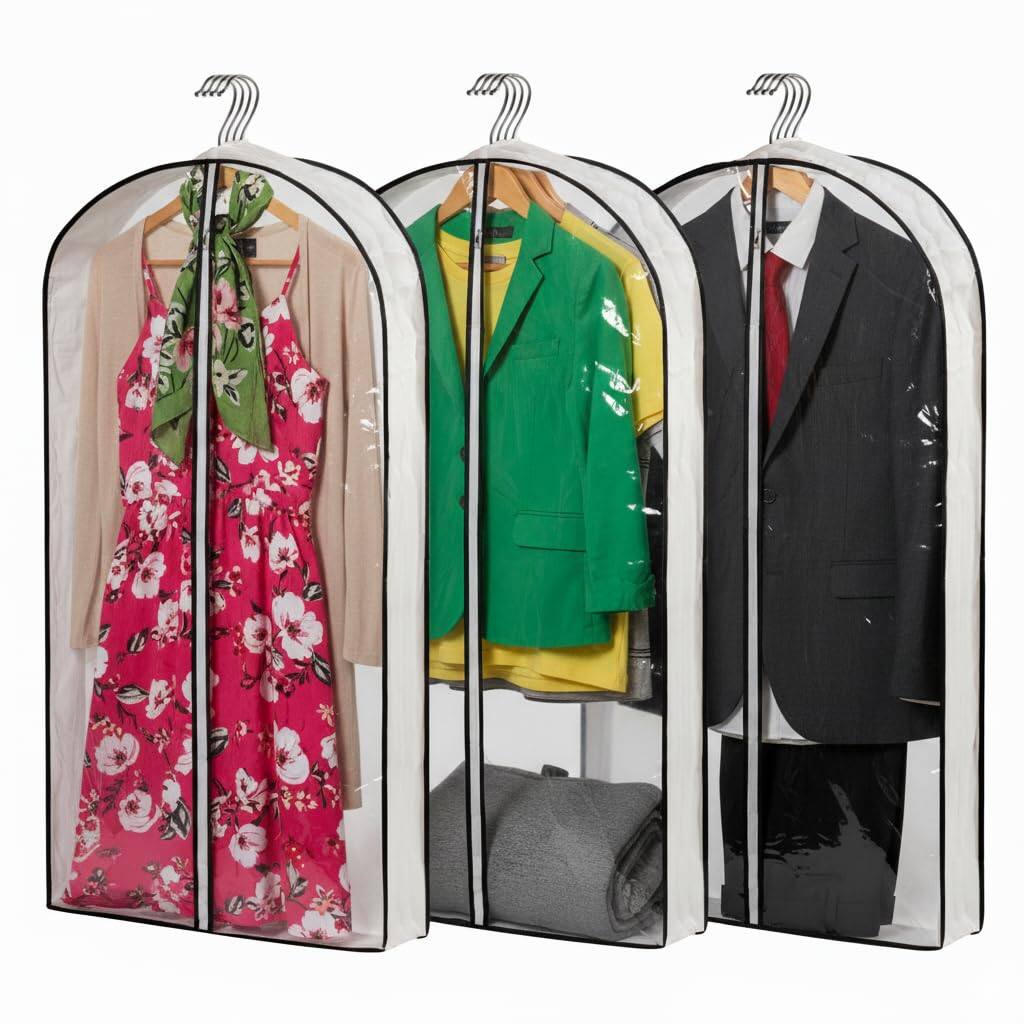 NICHOLAS KLEIN Garment Storage With 4" Gusseted Hanging Covers Durable ...