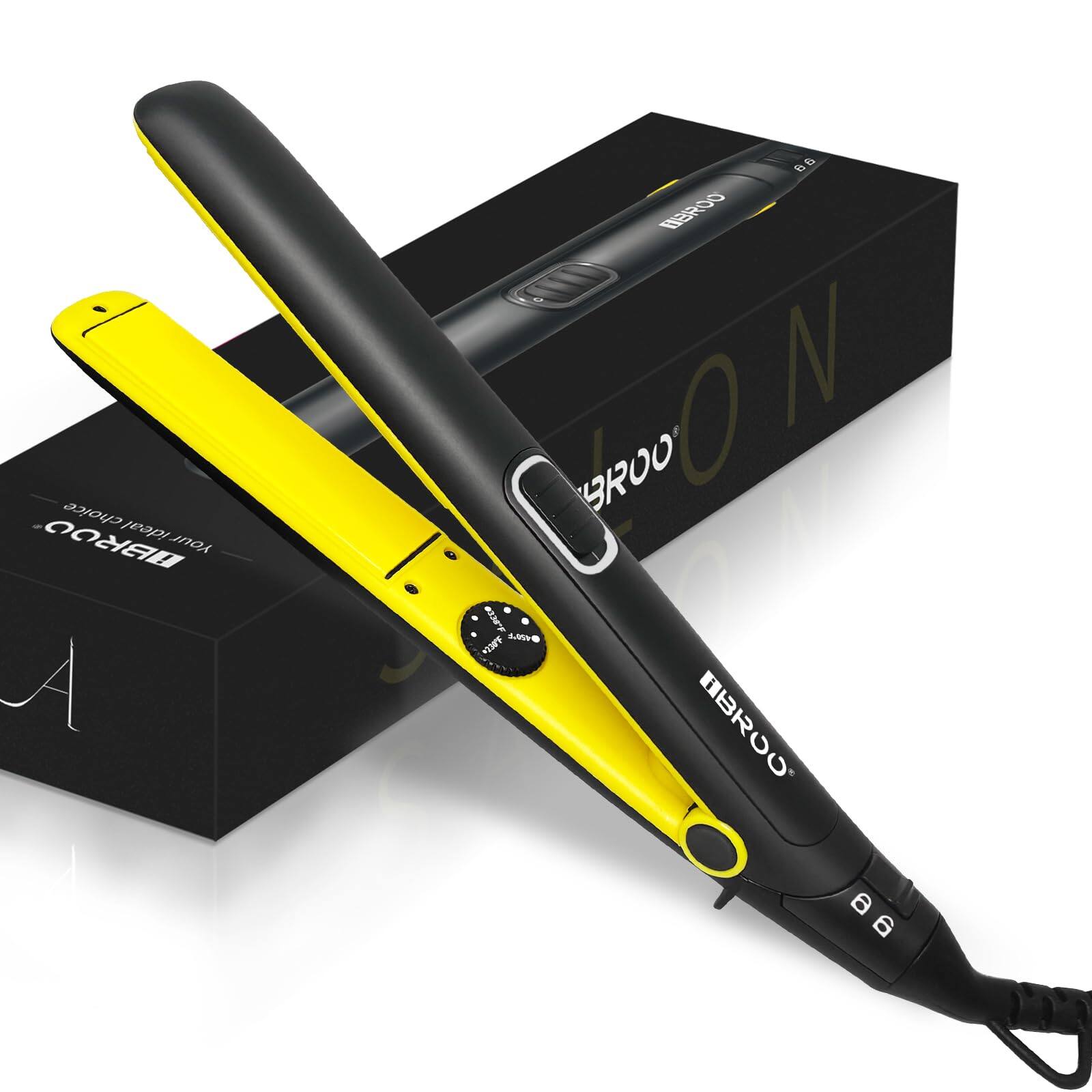 Vulpecula Spade IBROO Ceramic Hair Straightener, 15% Plus Long 1 inch ...