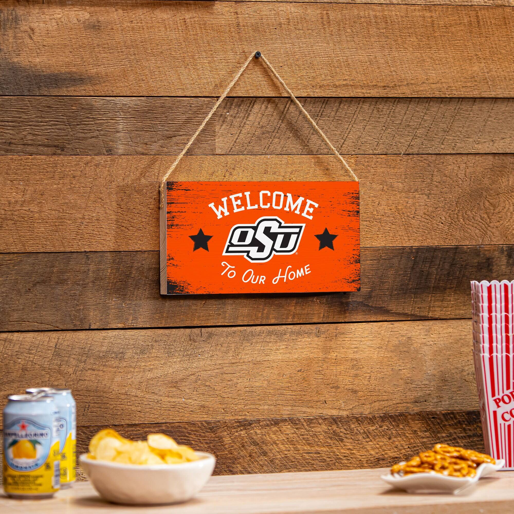 Evergreen Enterprises Oklahoma State Cowboys 6" x 11" Welcome Home Wood ...