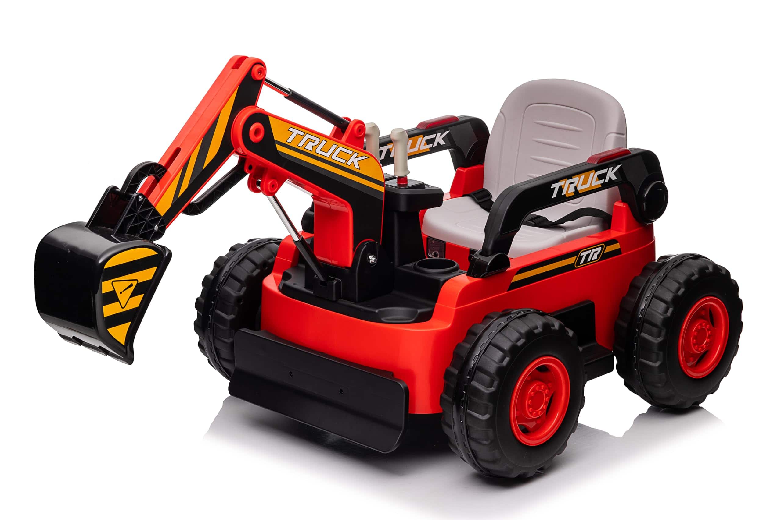 Electric GARVEE - 12V Kids Ride-On Excavator, 4WD Construction Digger ...