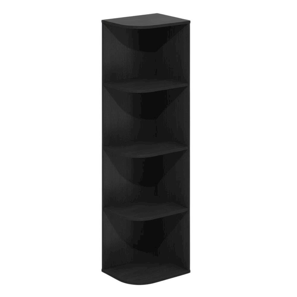 Angle. FurniFact - Blackwood 4-Tier Corner Bookcase with Open Shelves ...