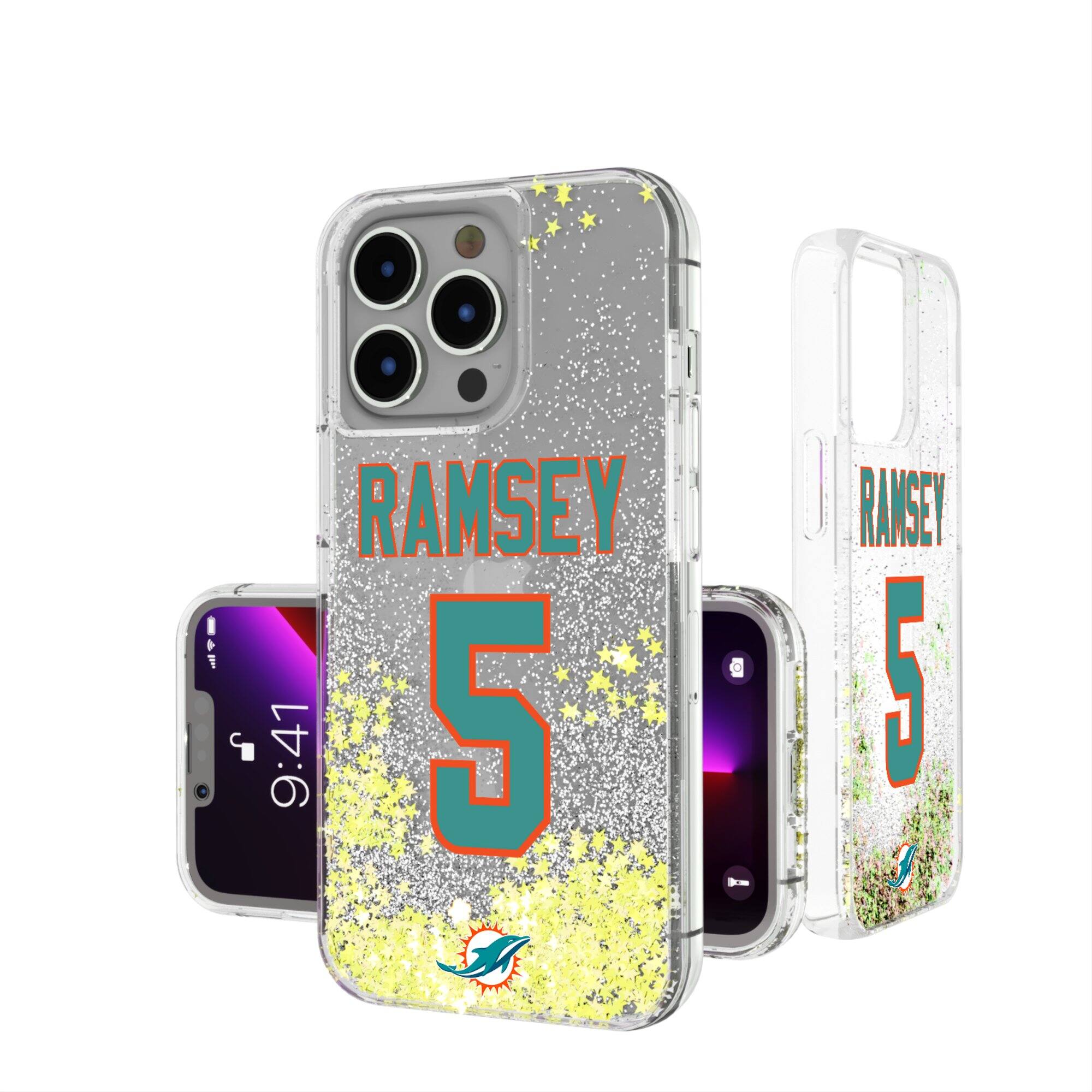 Keyscaper NFL Jalen Ramsey Miami Dolphins iPhone Glitter Phone Case 13 ...