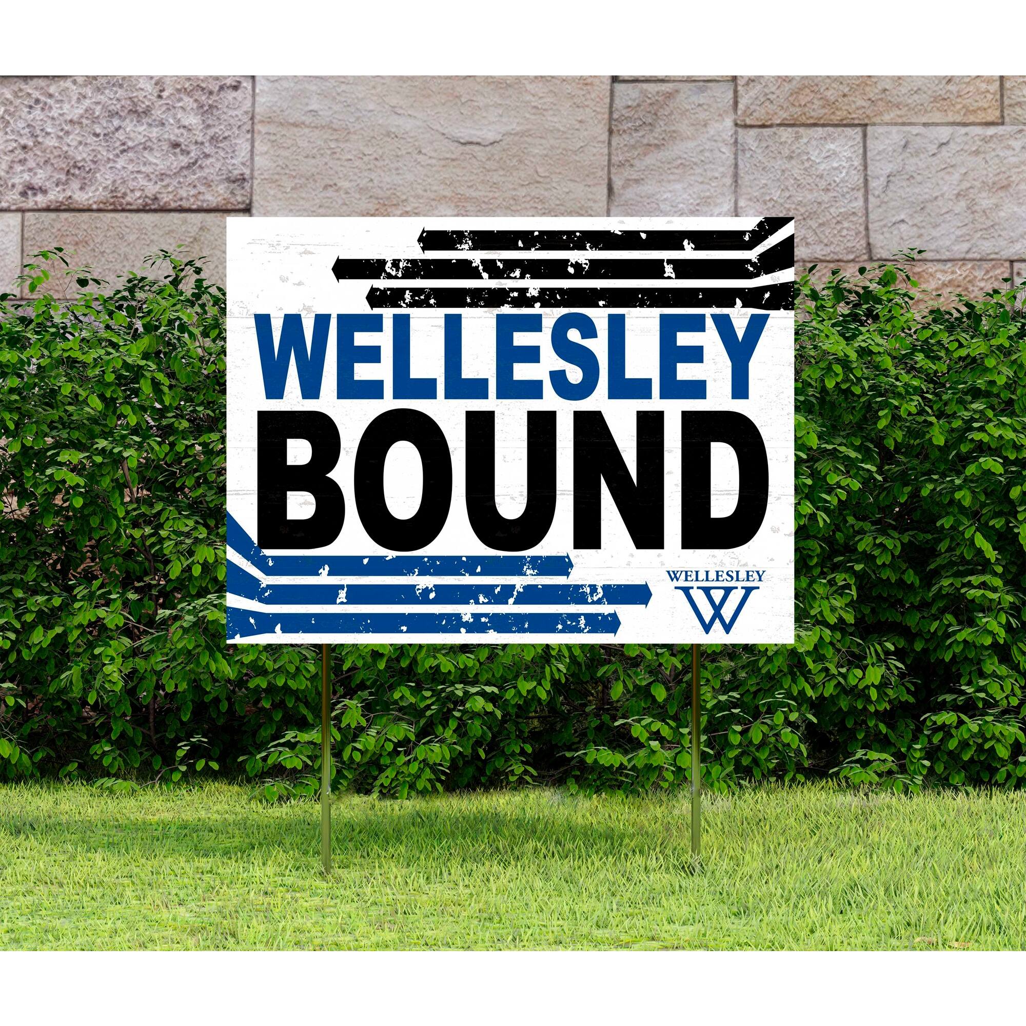 Jardine Wellesley Blue 18" x 24" Bound Yard Sign White 200047619 - Best Buy