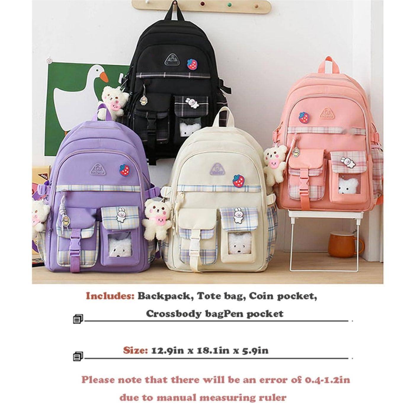 Stamp n Camp 4pcs Backpack Set For Teens Girl Cute School Bag Combo ...