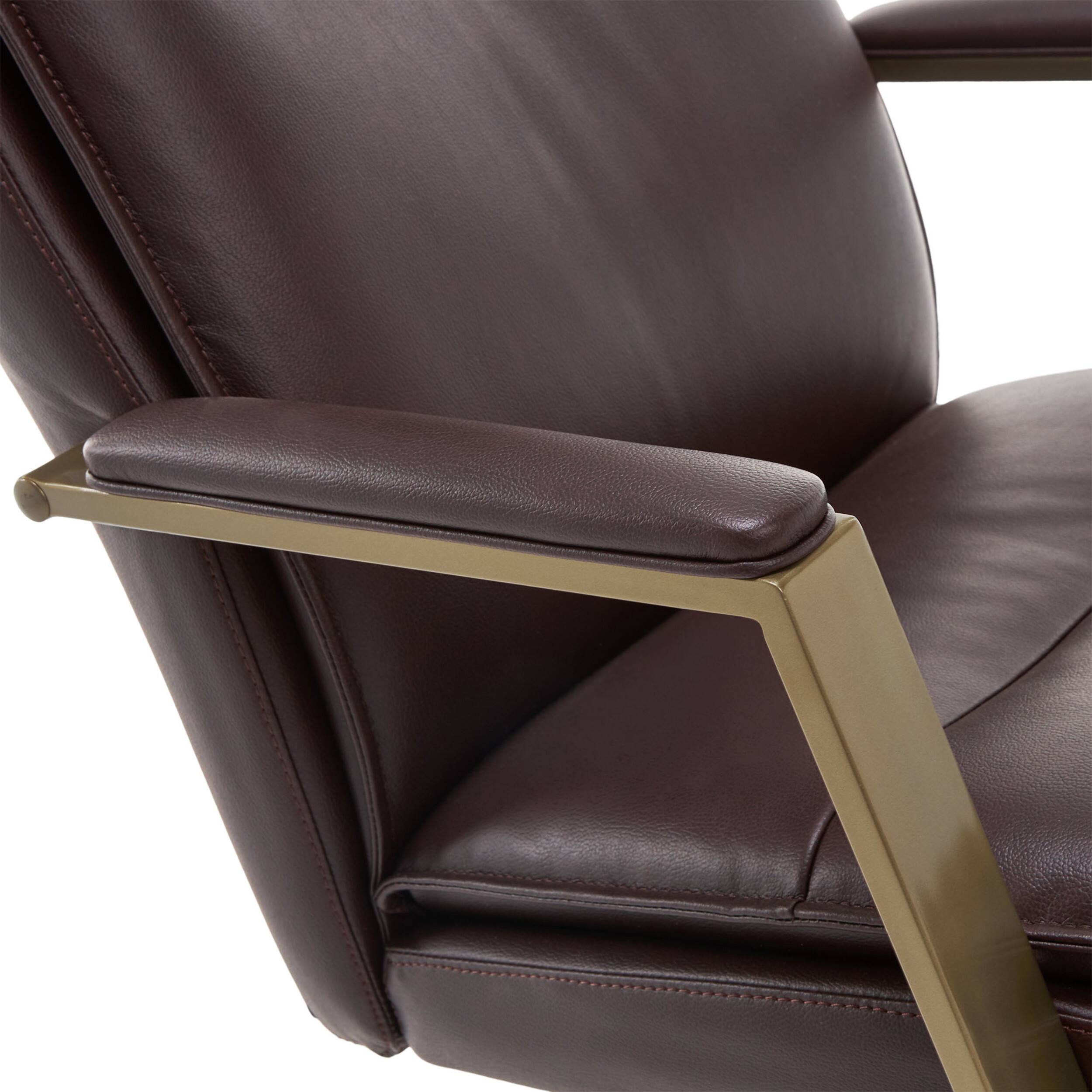 Customer Reviews: Thomasville Upton Bonded Leather Office Chair Brown ...