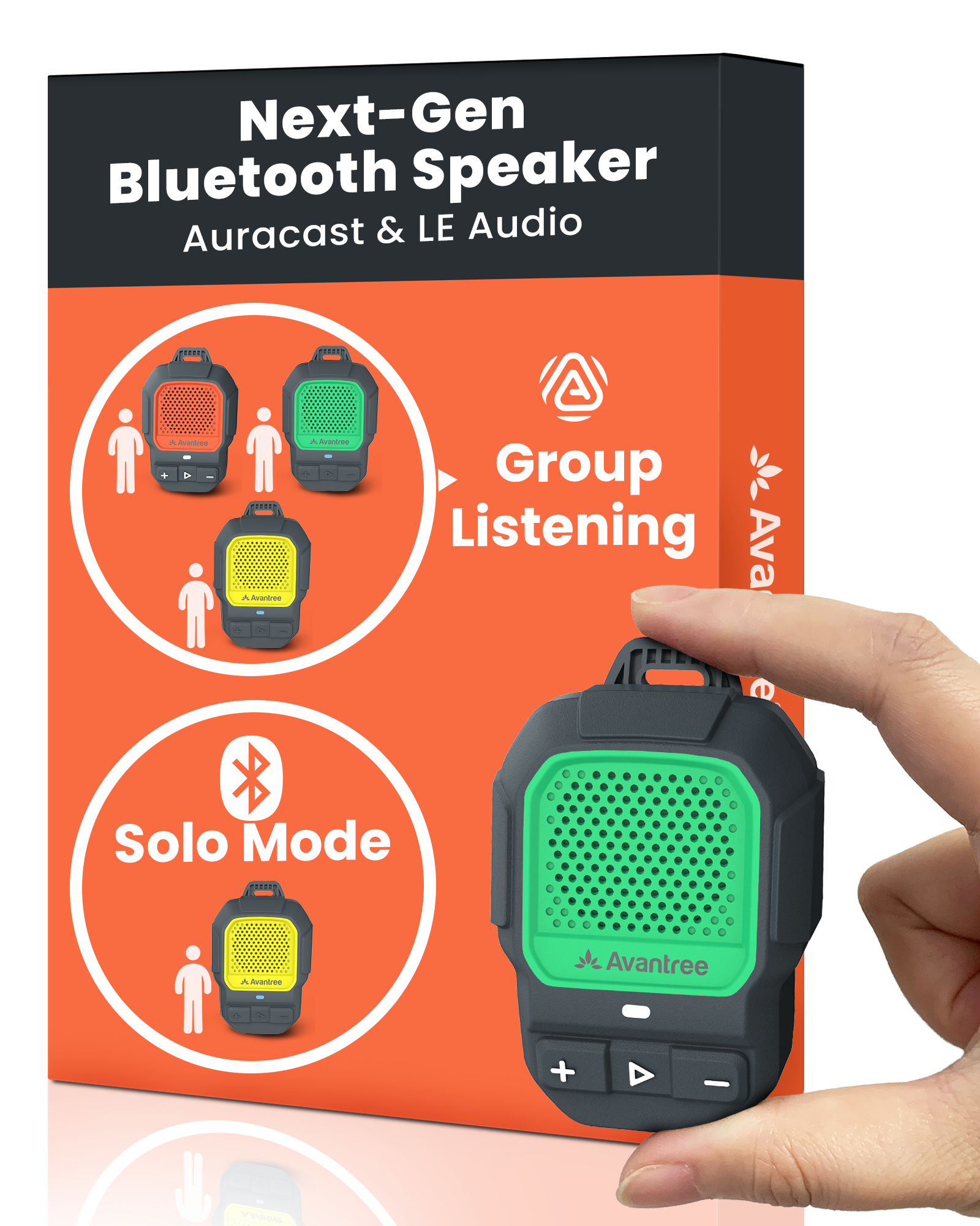 Avantree Clip On Auracast Speaker – Next Gen Bluetooth LE Audio Mini ...