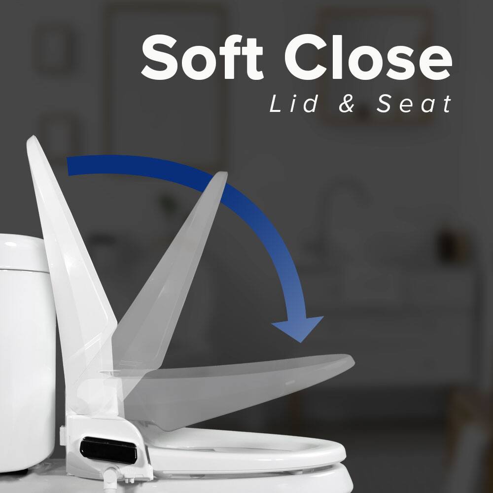 SmartBidet SB 1000 Electric Smart Bidet™ Toilet Seat with Heated Seat, Warm Air Dryer, and ...