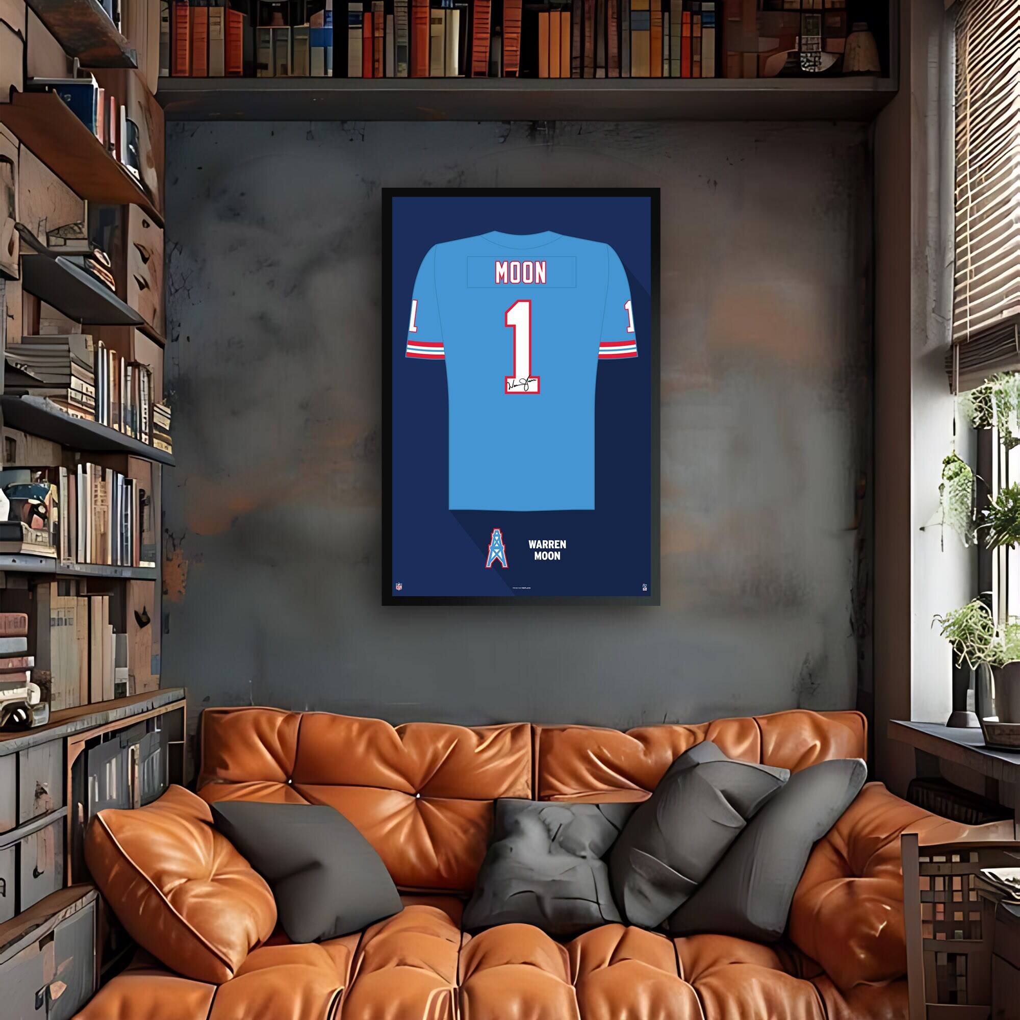 Sporticulture Warren Moon Houston Oilers Framed 27" x 39" Retired ...