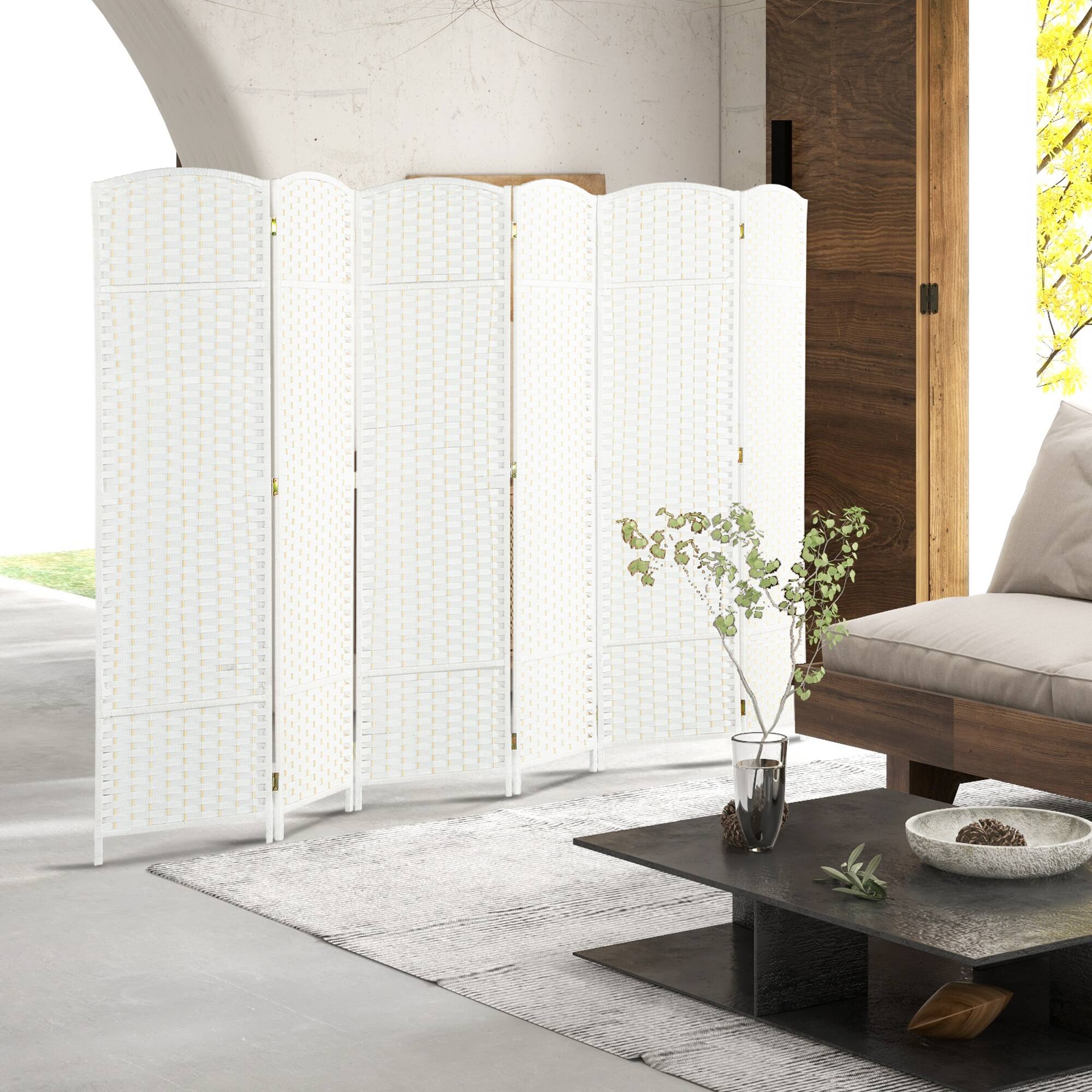 Homcom Room Divider, Folding Privacy Screen, Tall Freestanding Wall ...