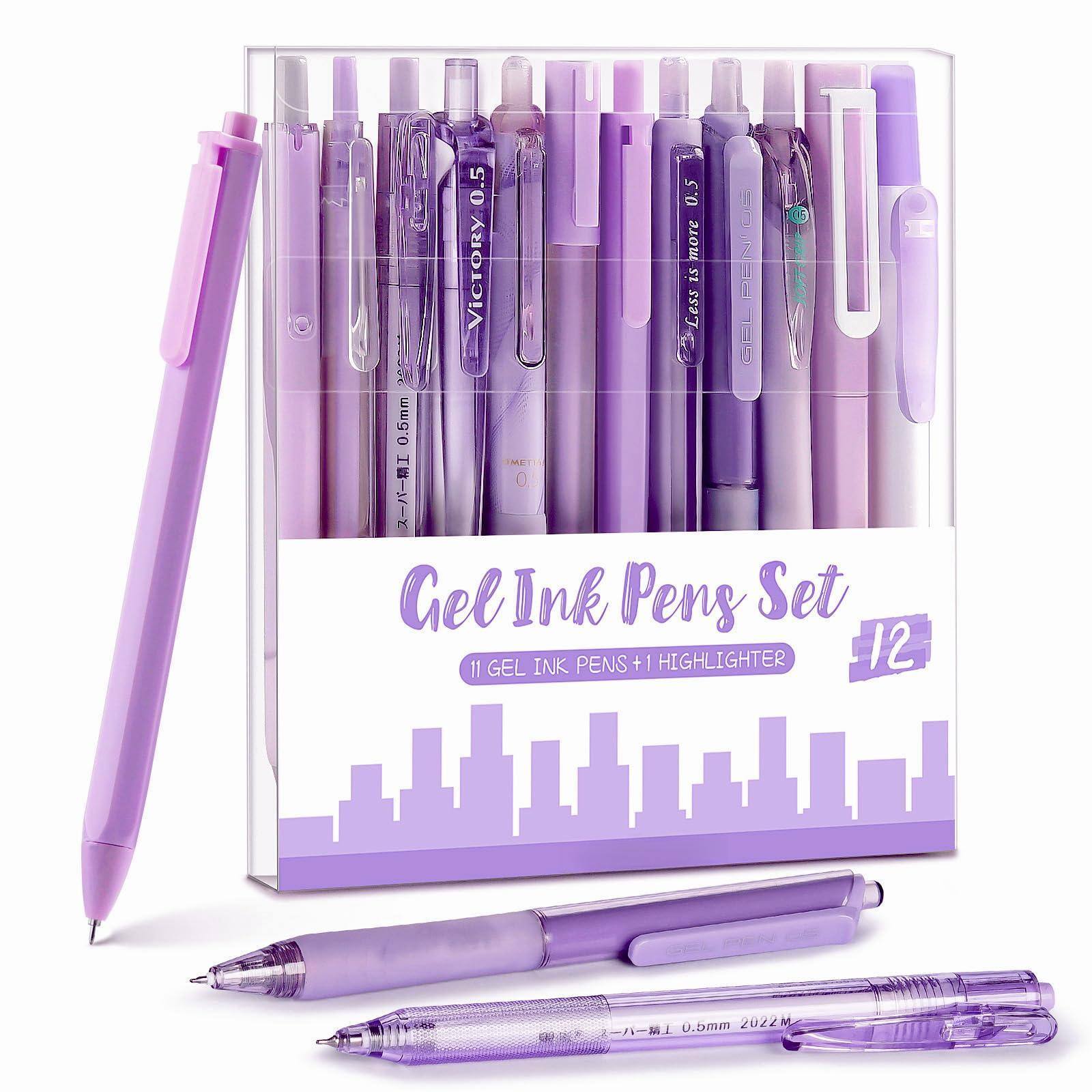 Paradigms Interiors Lavender Series Gel Pens & Ink Writing With Smooth ...