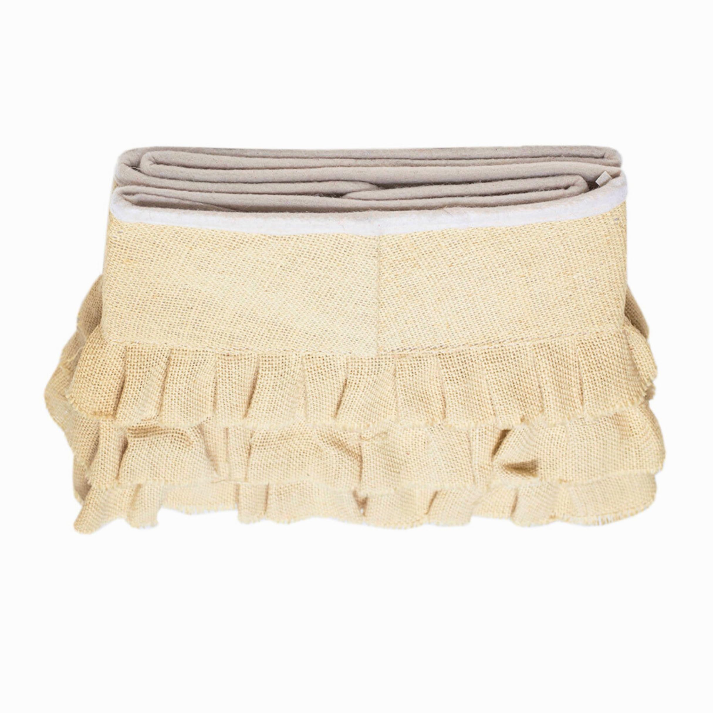 Refined Abode Design Traditions Burlap Christmas Tree Collar Tiered ...