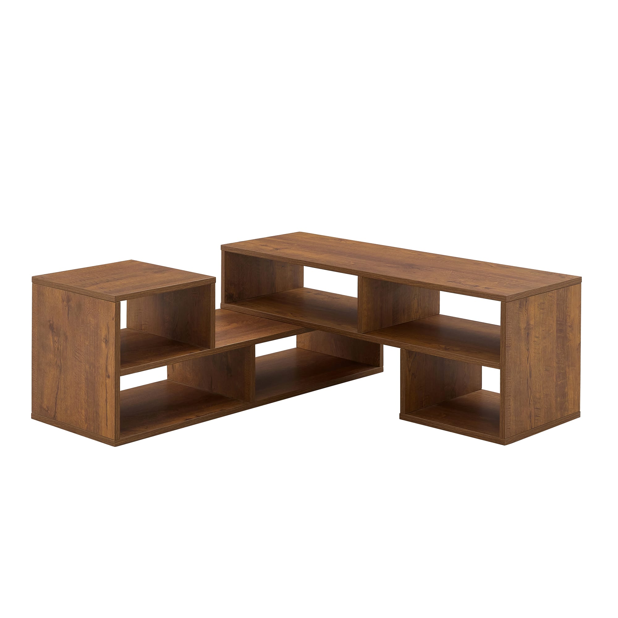 Ecooso 2-Piece Modular Cube TV Stand, L-Shaped Entertainment Center ...