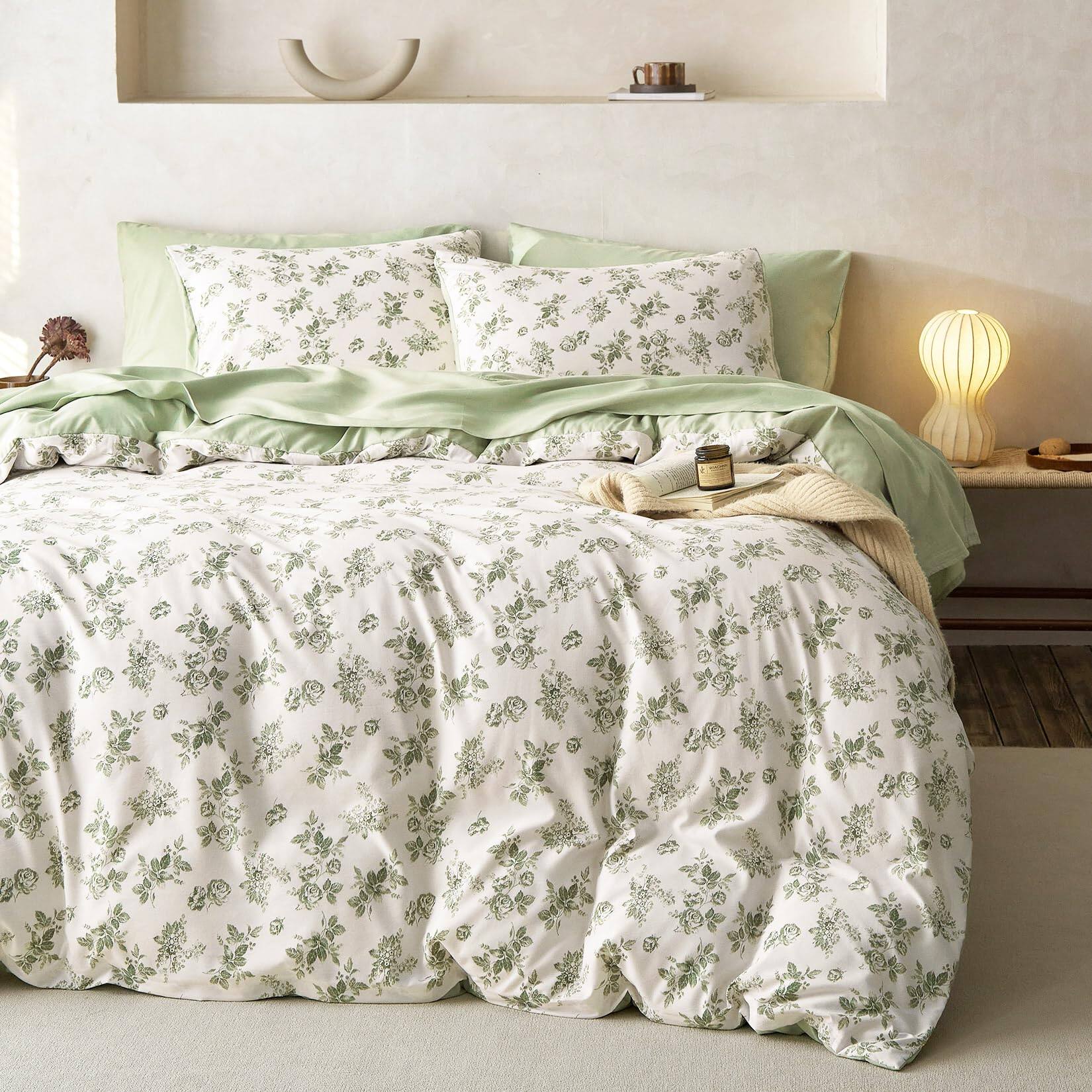 Earthley Blooms Cottagecore Comforter Set Floral Vintage Flower Shabby ...