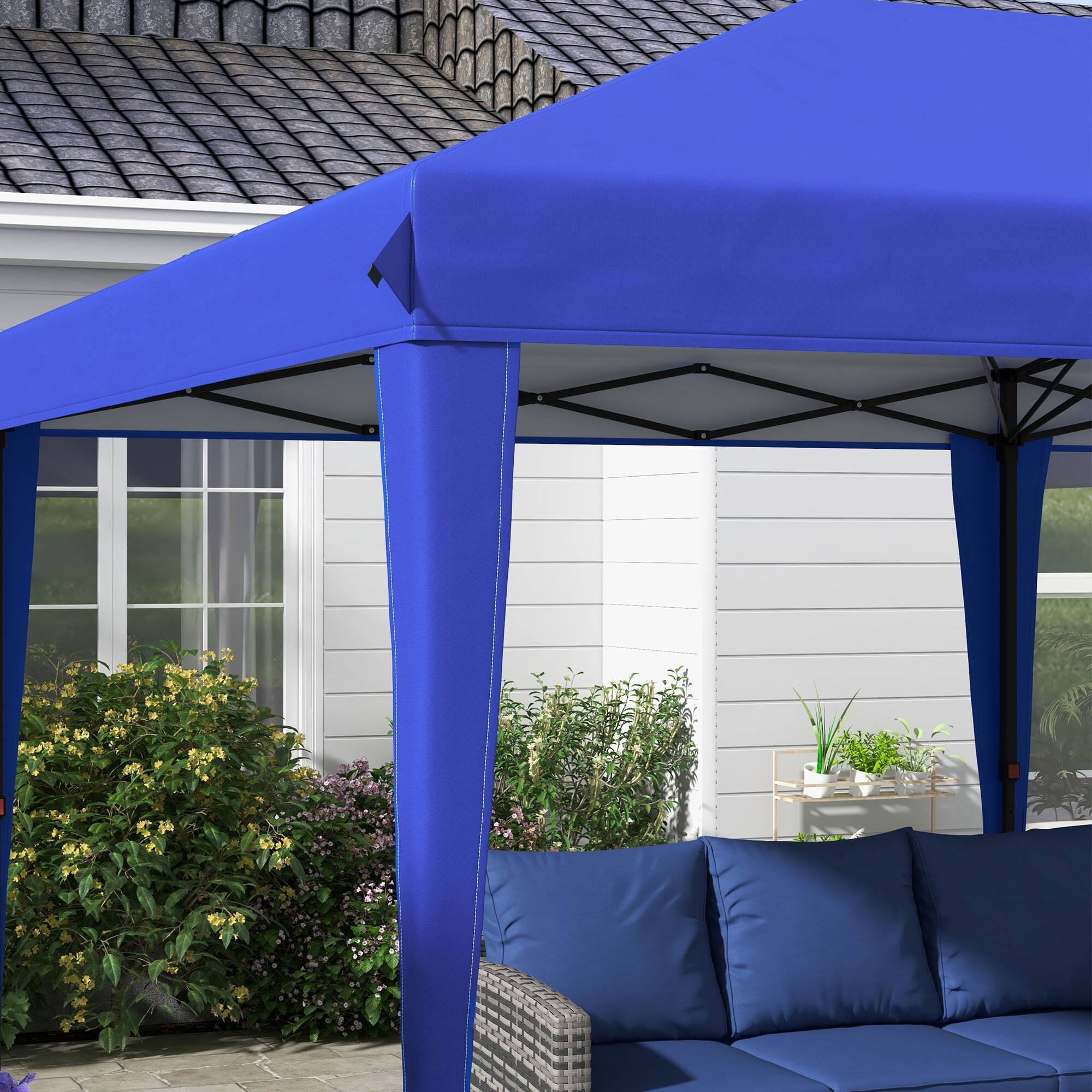 Outsunny 10' x 19.2' Pop Up Canopy Tent, Heavy Duty Tent for Parties ...