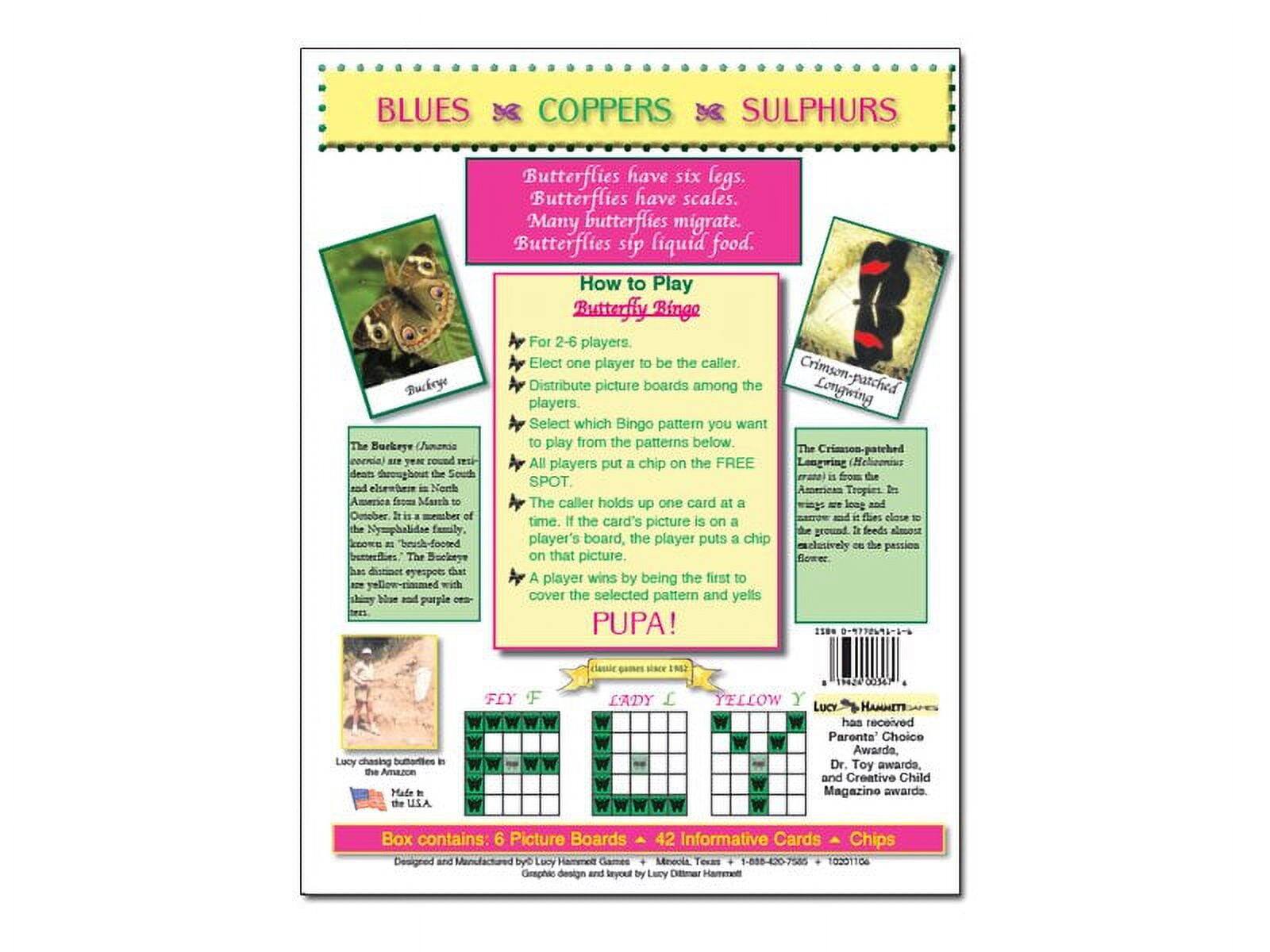 Lucy Hammett Games Lucy Hammett Butterfly Bingo Game Learn Butterfly ...