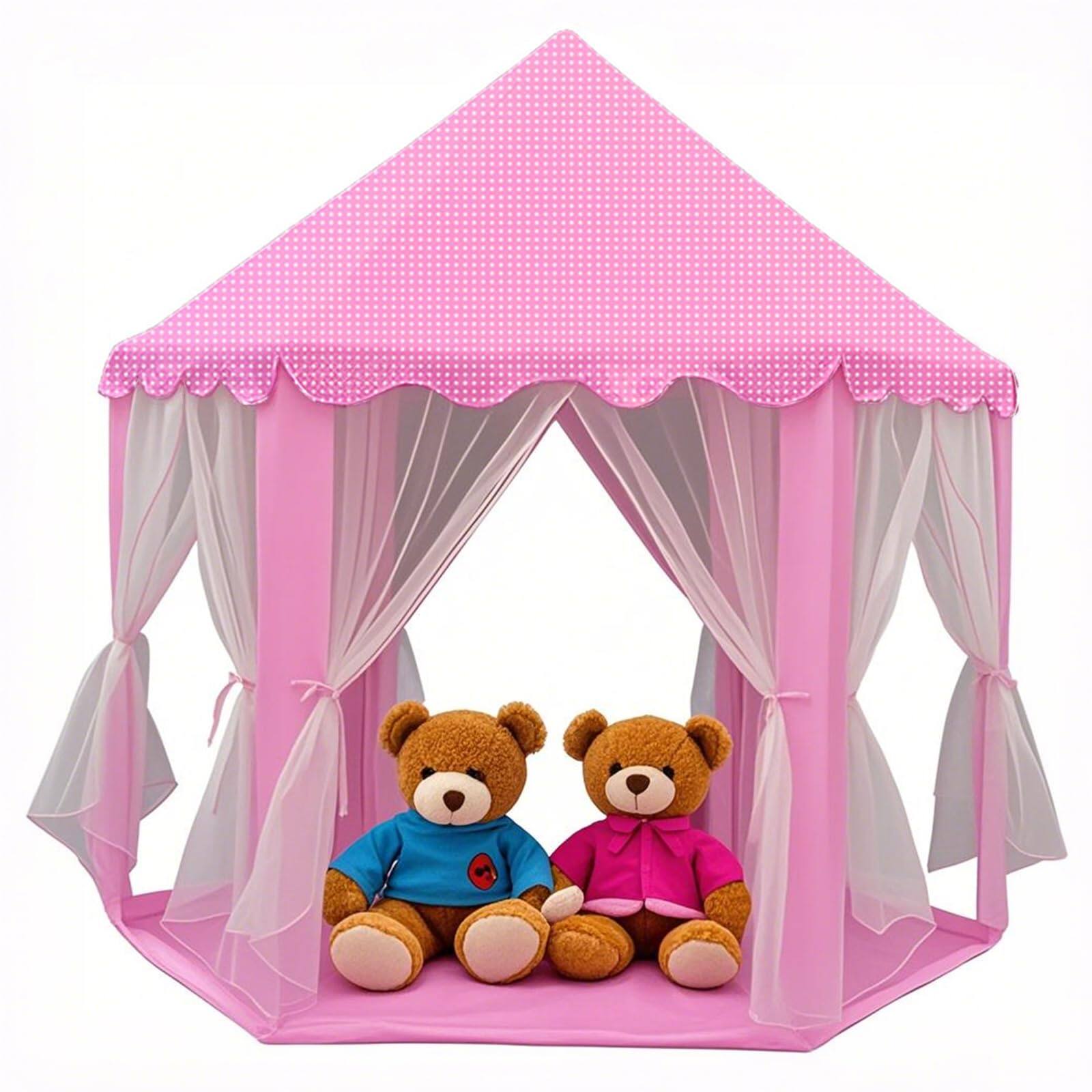 Paradigms Interiors - Princess Play For With Star Lights - Pink Castle ...