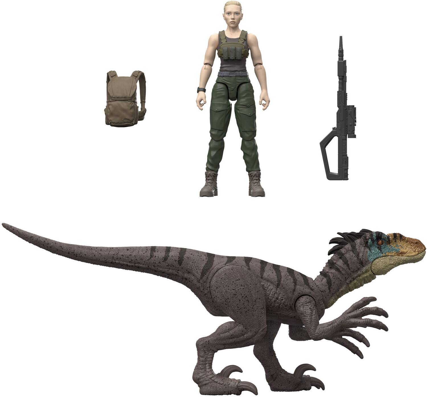 Mattel Jurassic World: Rebirth Zora Bennett & Velociraptor Action ...