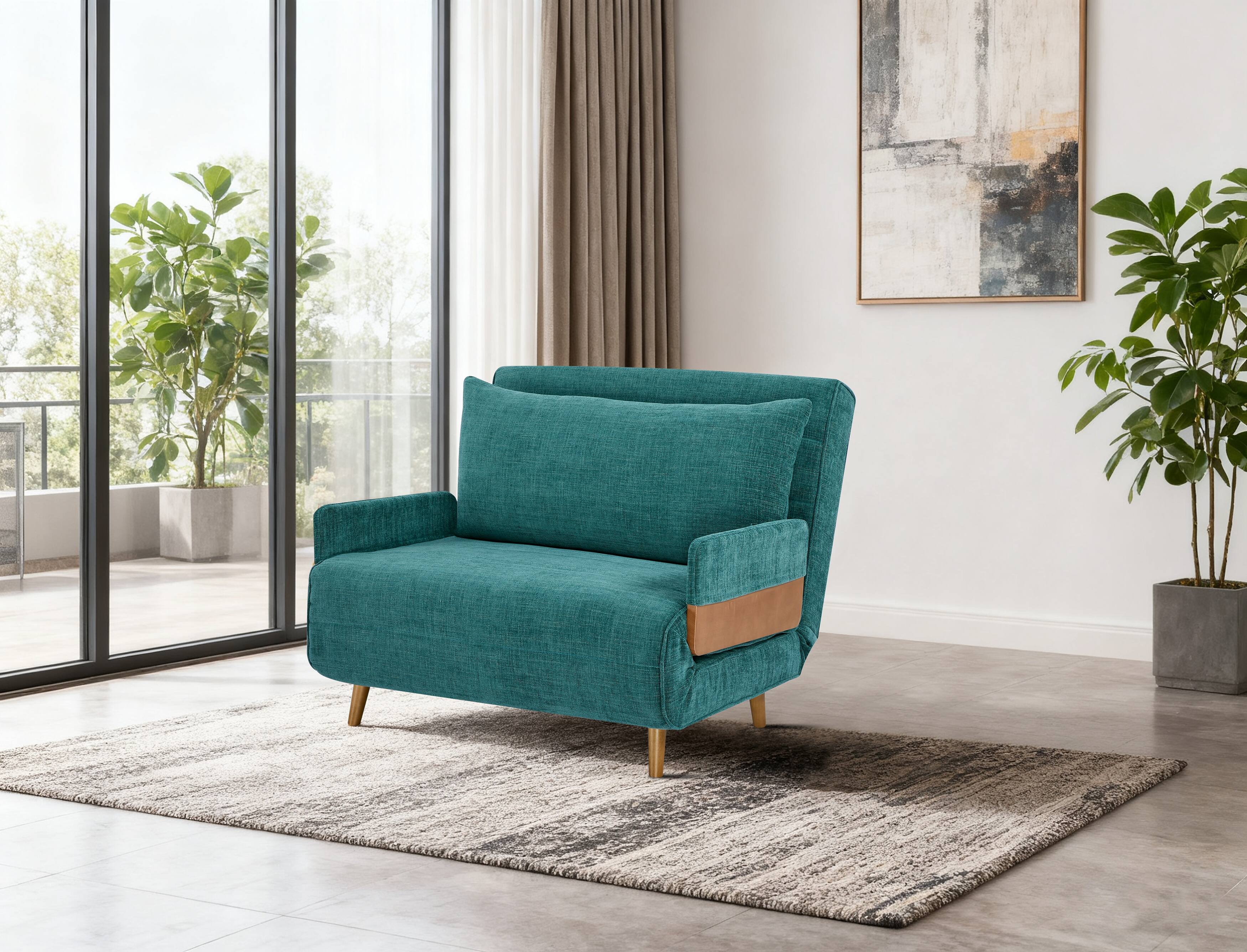 TinyHomie Sven Sofa Bed 3 in 1 Upholstered Accent Chair Convertible ...