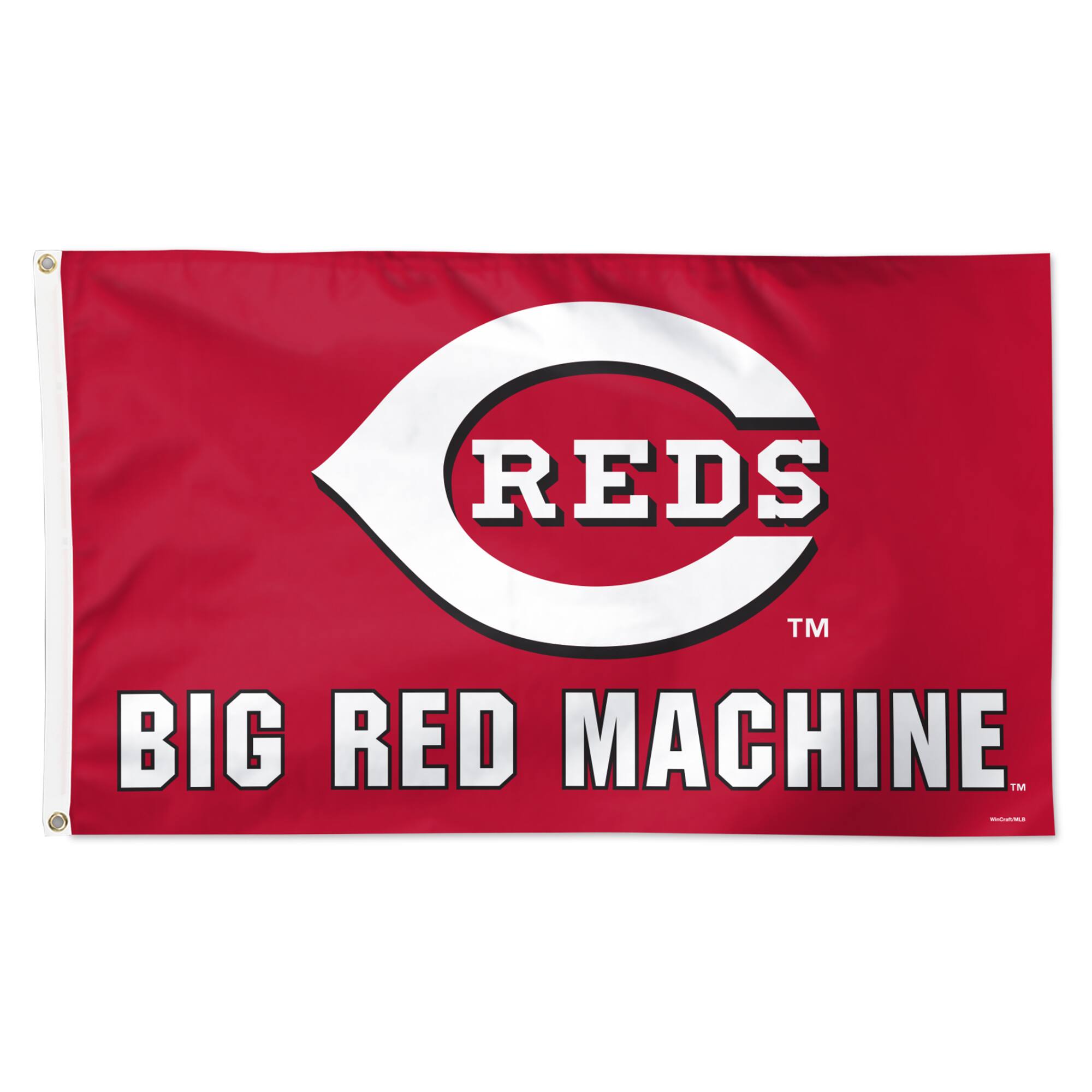 WinCraft Cincinnati Reds 3' x 5' Single Sided Deluxe Team Slogan Flag ...