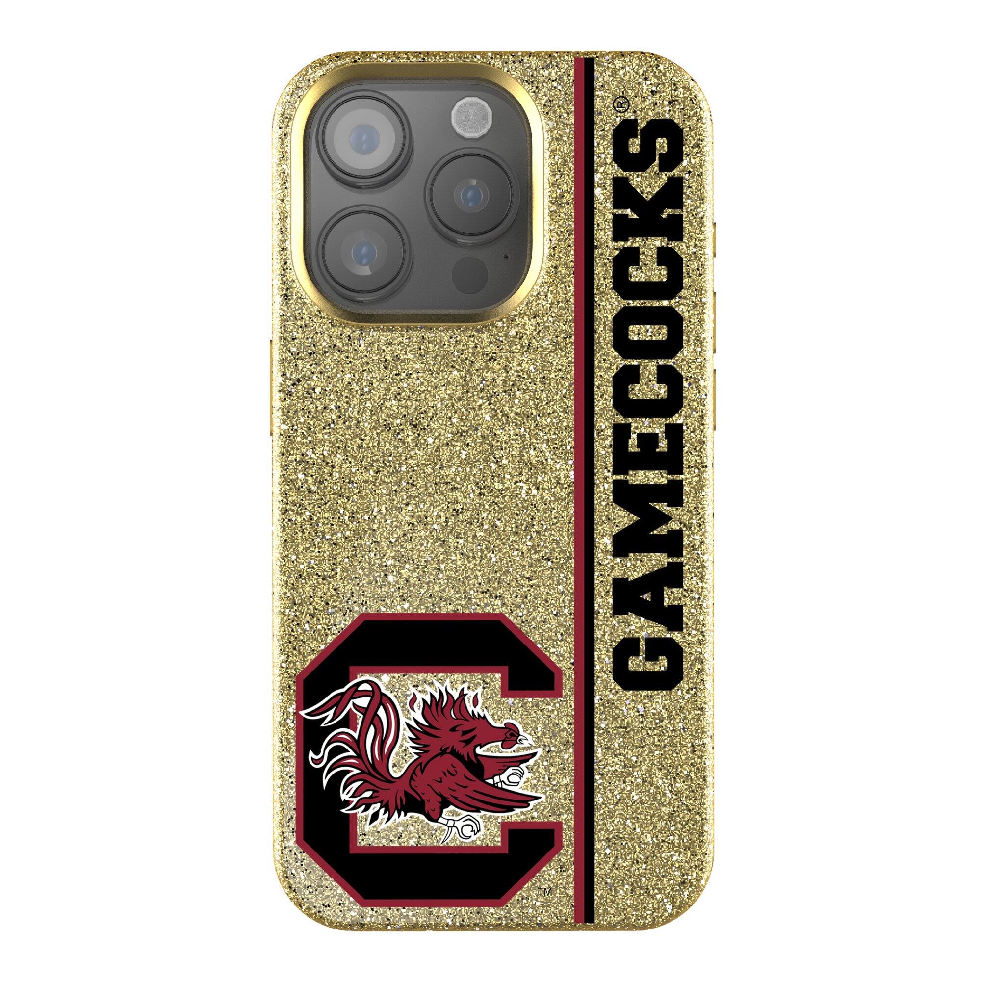 Keyscaper NCAA South Carolina Gamecocks iPhone Bling Case 15 Pro Gold ...