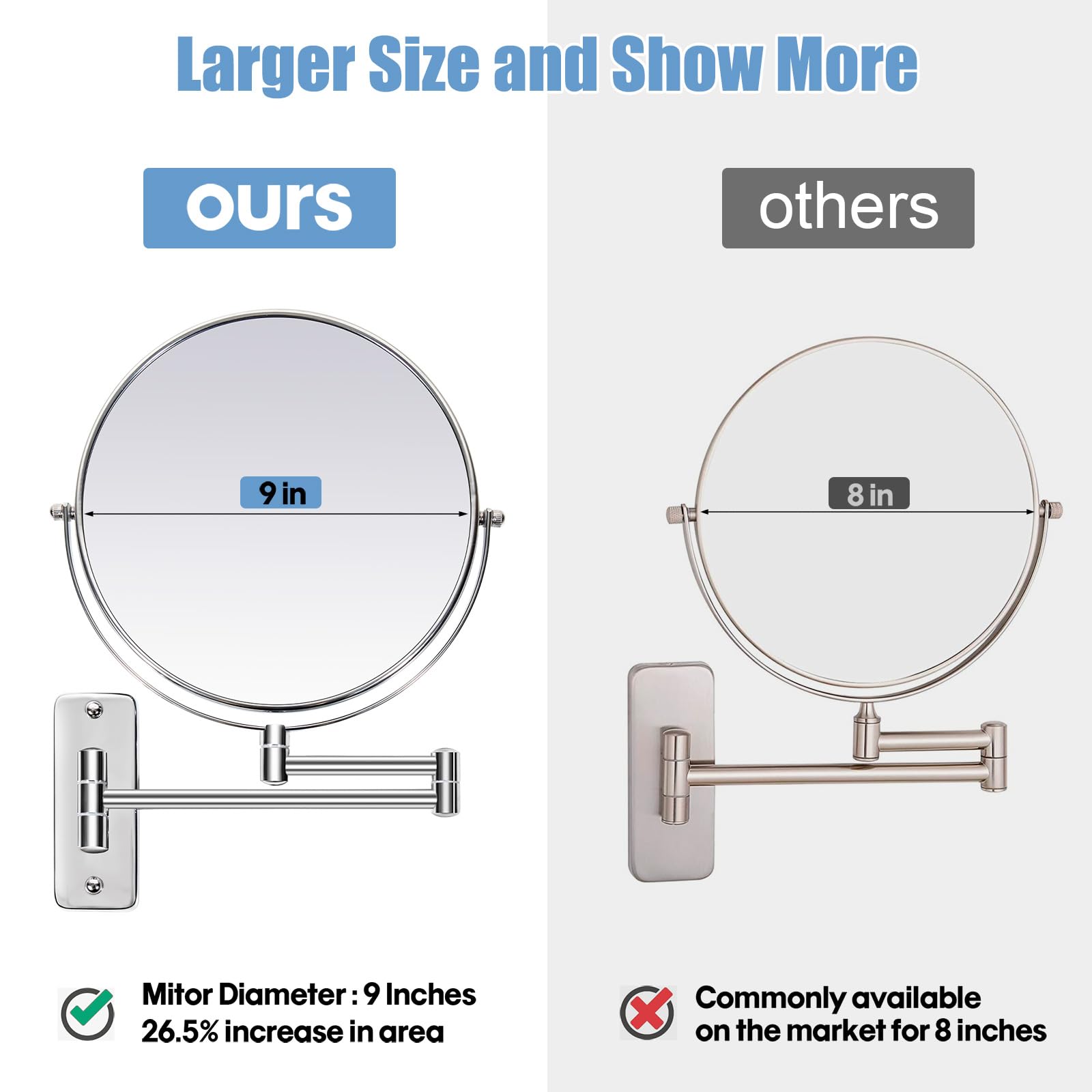 Cedar Assembly Mirror Lighted Magnifying Vanity Makeup Premium Quality ...