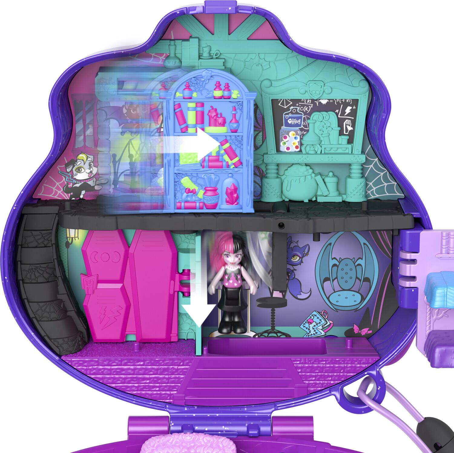 Mattel Collectible Polly Pocket Collector Monster High Compact with 3 ...
