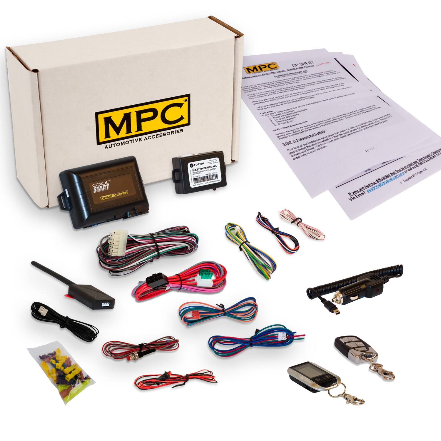 MPC Complete 2 Way LCD Remote Start/Keyless Entry For 2002 2003 Lincoln ...