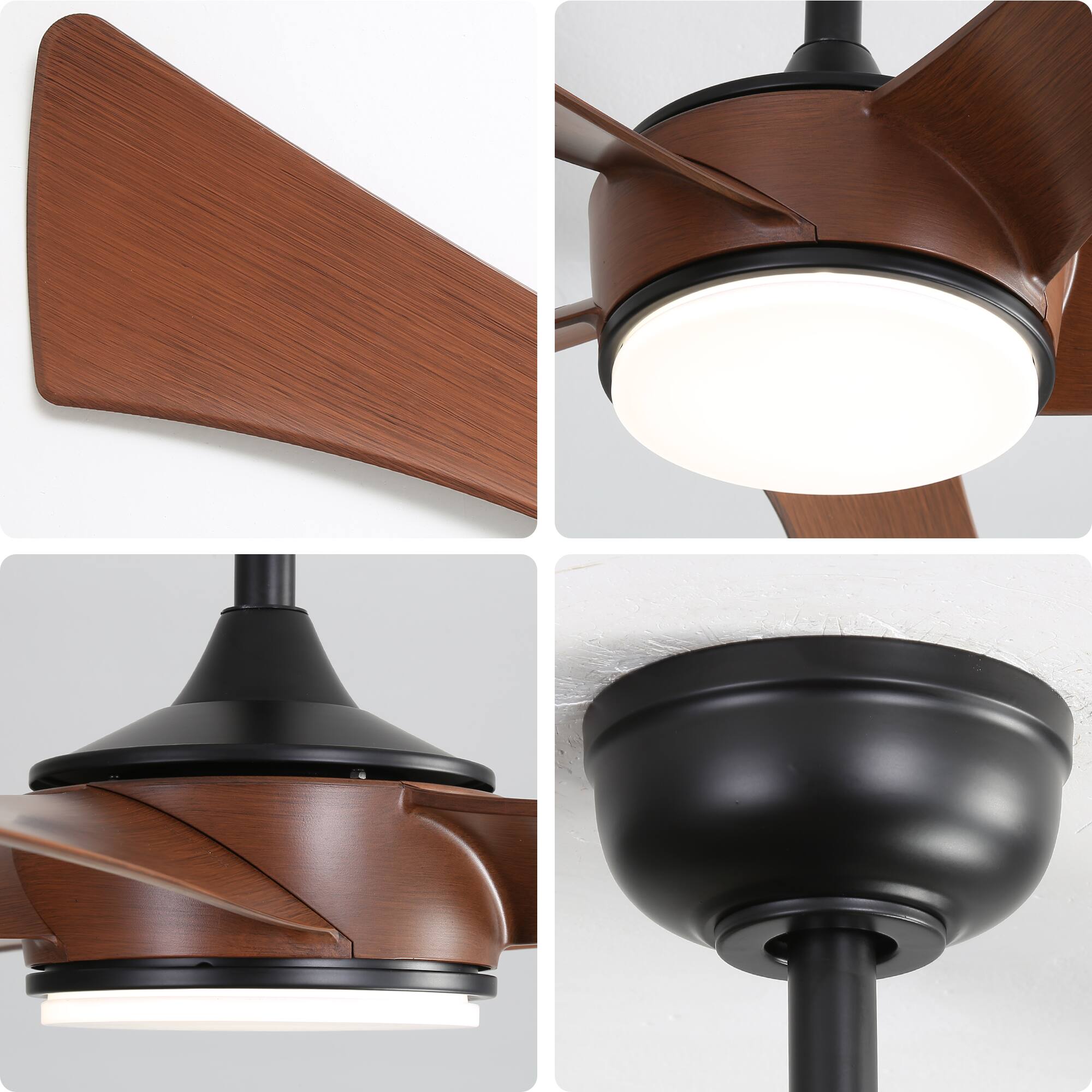 APRILSOUL 52 in DC Ceiling Fan Remote 6 Speed Reversible Quiet Indoor ...