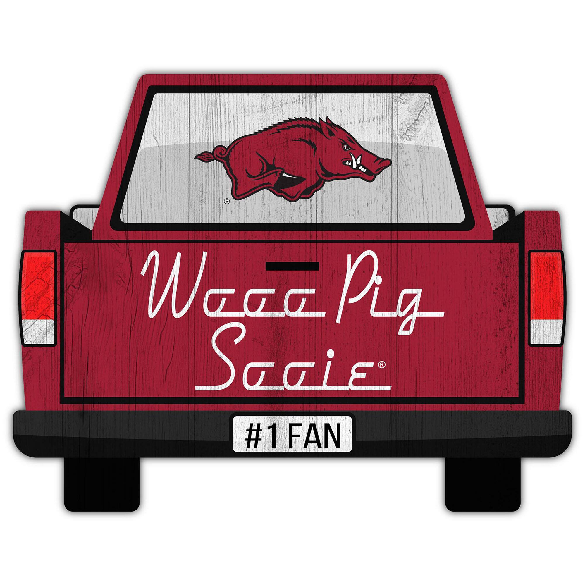 Fan Creations Arkansas Razorbacks 12'' x 12'' Truck Back D cor ...