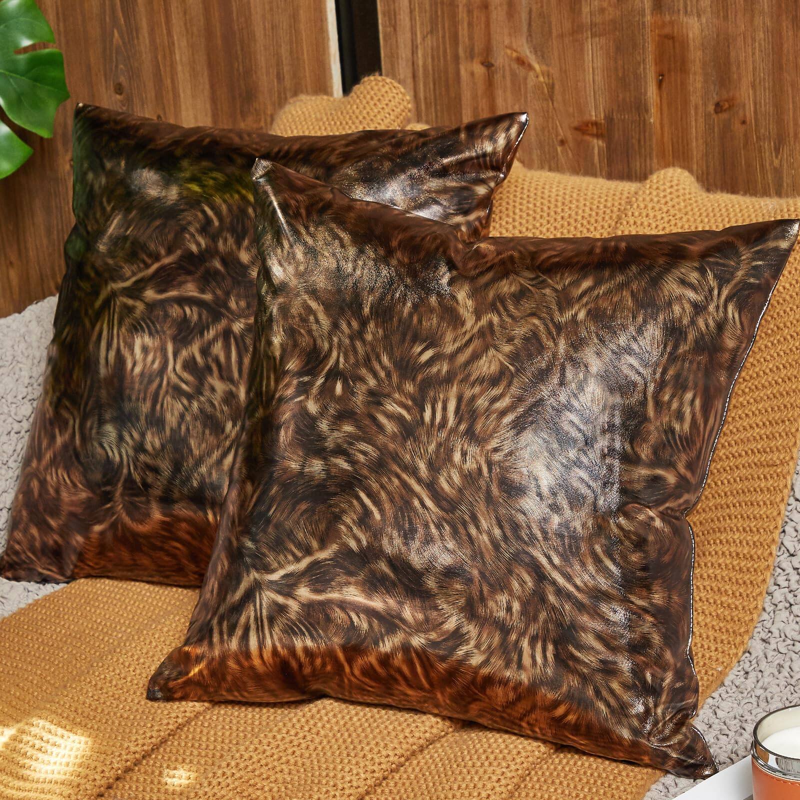 NICHOLAS KLEIN Decorative Pillow Covers 18 Throw Modern Metallic Shiny ...