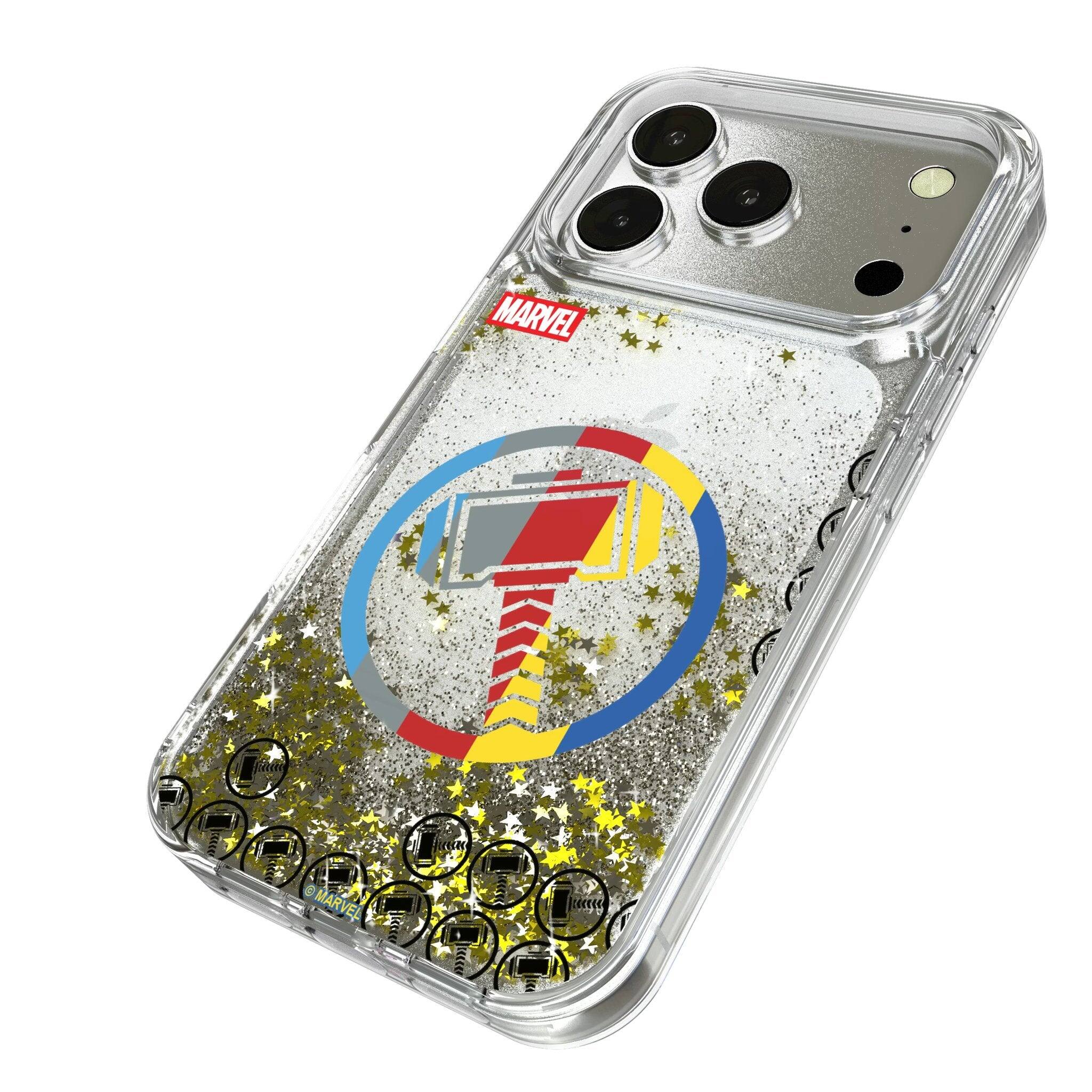 Keyscaper Marvel Sigil Glitter Phone Case Apple iPhone 17 Pro Max Thor ...