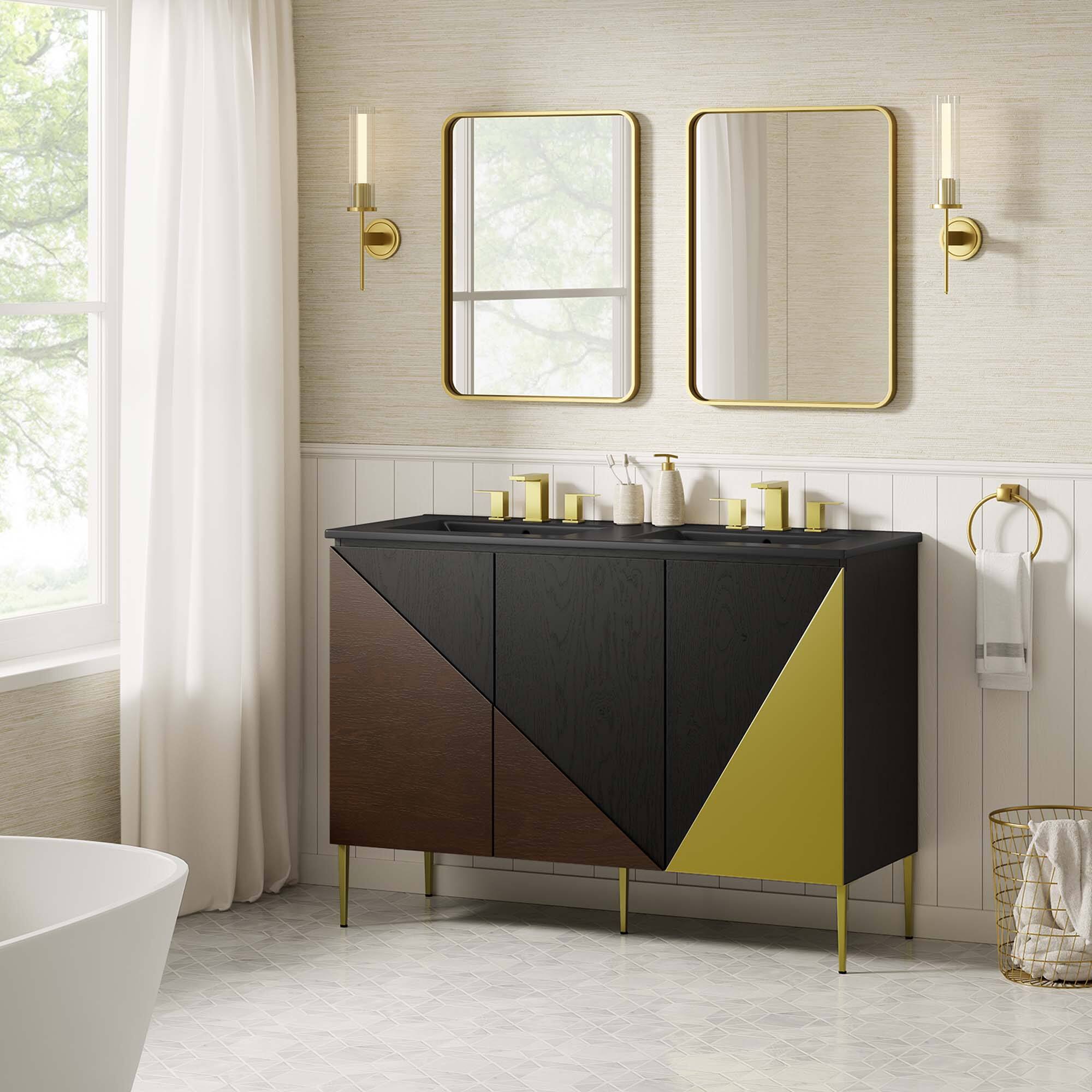 Alchemist Bathroom Cabinet Basin Not Included by Modway Black Black EEI ...